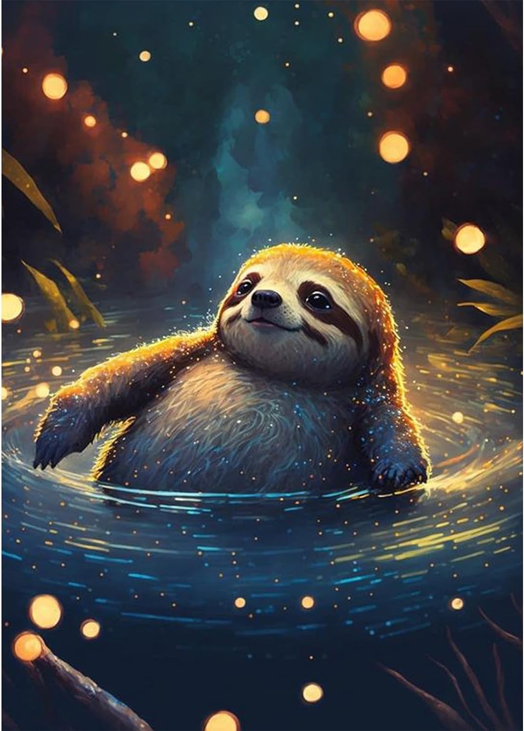 Sloth Diamond Art Kits, Animal Diamond Art Kits for Adults 5D, Starry ...
