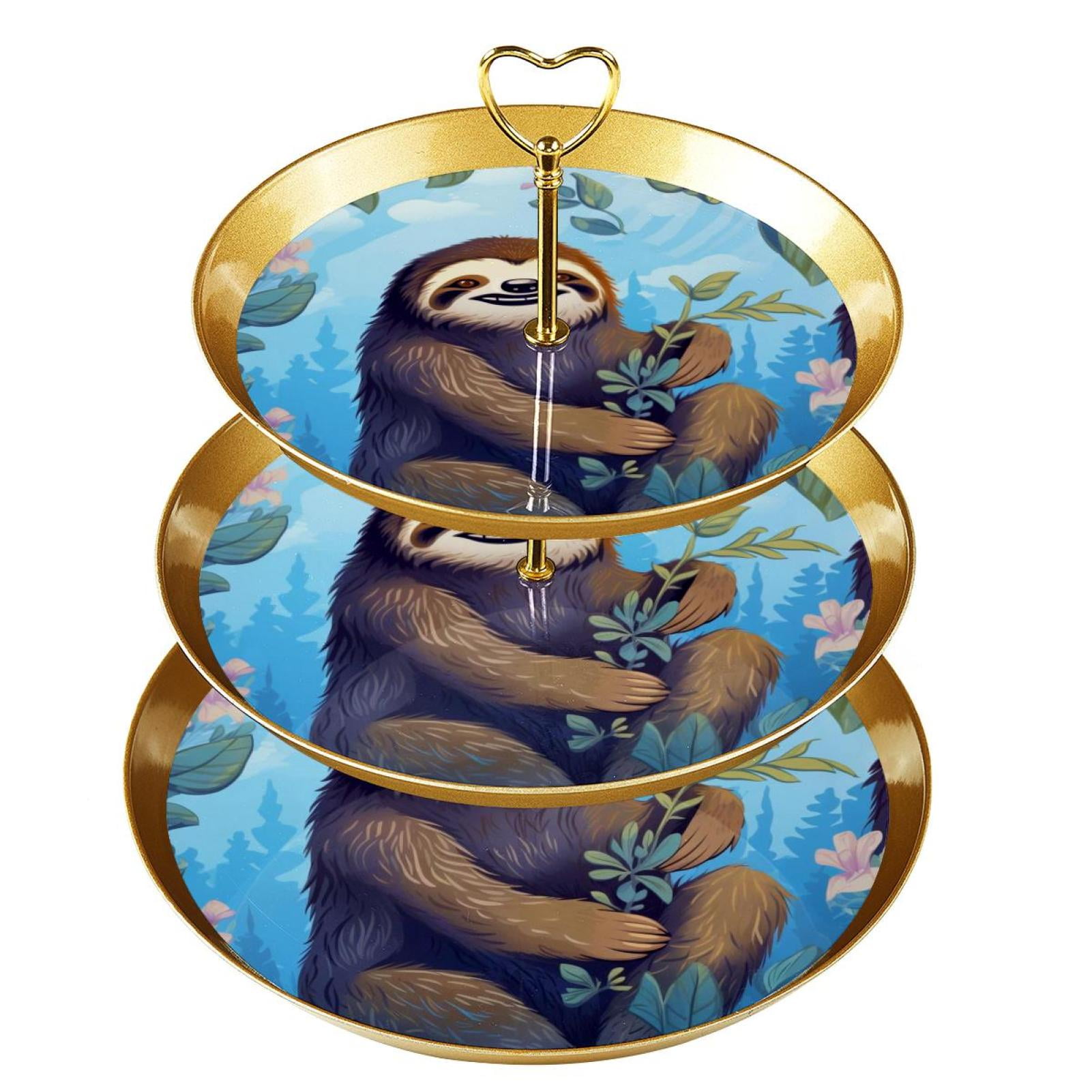 Sloth Elegant Cupcake Holder Stand Display for Dessert Table - Plastic ...