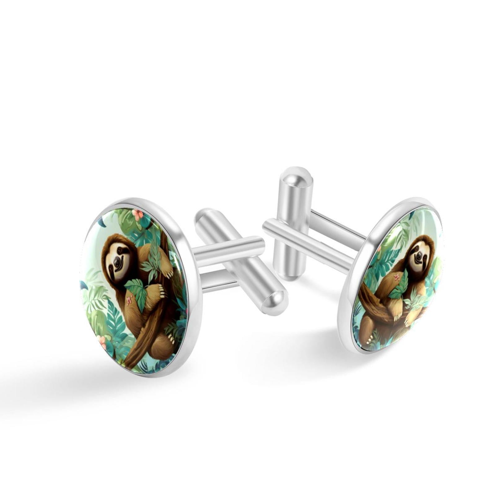 Sloth Formal Attire Stainless Steel Cufflink Set for Men - Ideal for ...
