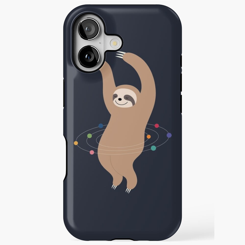 Sloth Galaxy Whimsical Cosmic Illustration iPhone 17 to 11 Pro Max ...