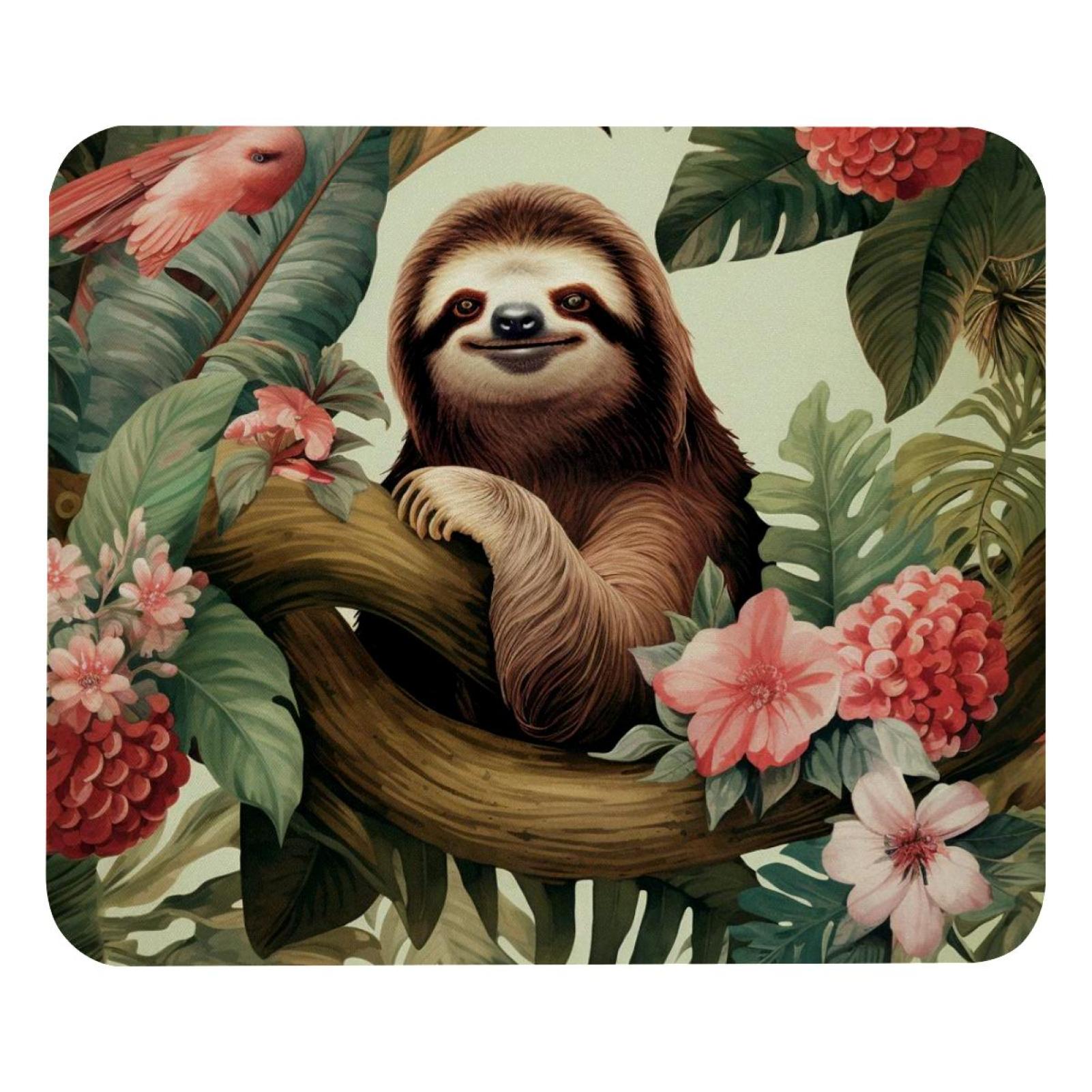 Sloth Gaming Mouse Pad, Desk Mat, Square 8.3x9.8 Inch Non-Slip Rubber ...