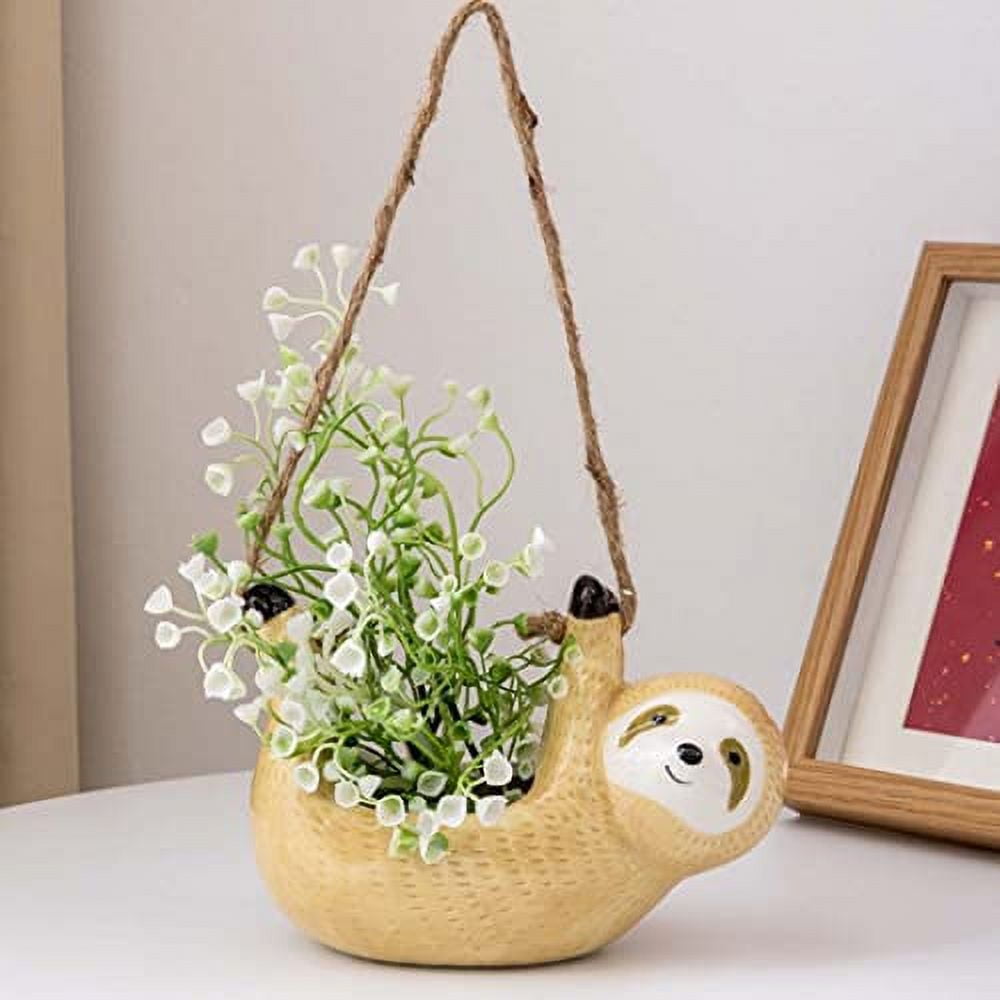 Sloth Hanging Planters Pots Cute Wall Planter Succulent Air Plants ...
