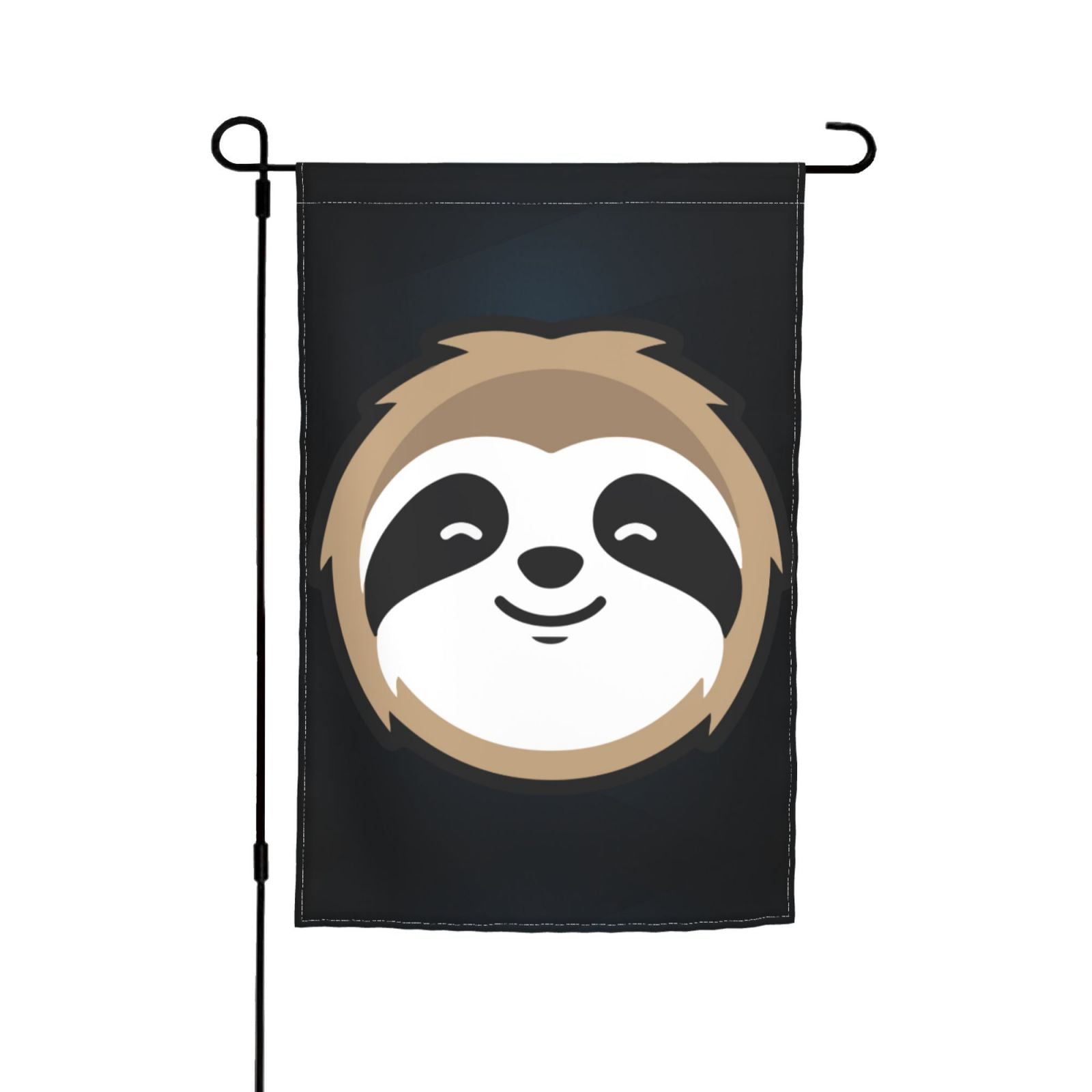 Sloth Head Mascot Logo Garden Flag 12x18 Inch, Double Sided Outside ...