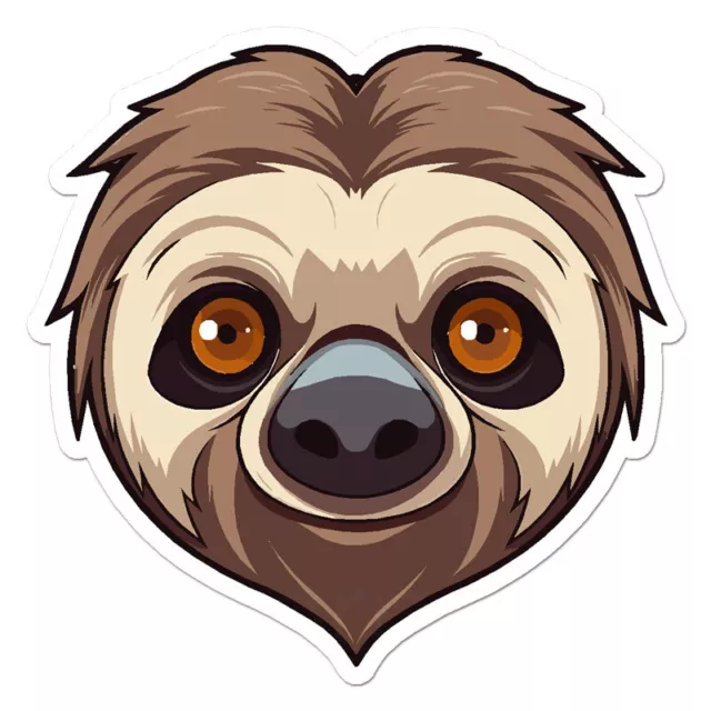 Sloth Head Sticker Indoor Outdoor Phone Decal Water Bottle Stickers Car ...