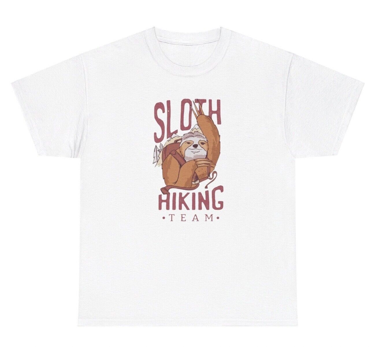 Sloth Hiking Team T Shirt Funny Slow Hiker Gag Gift Graphic Tee ...