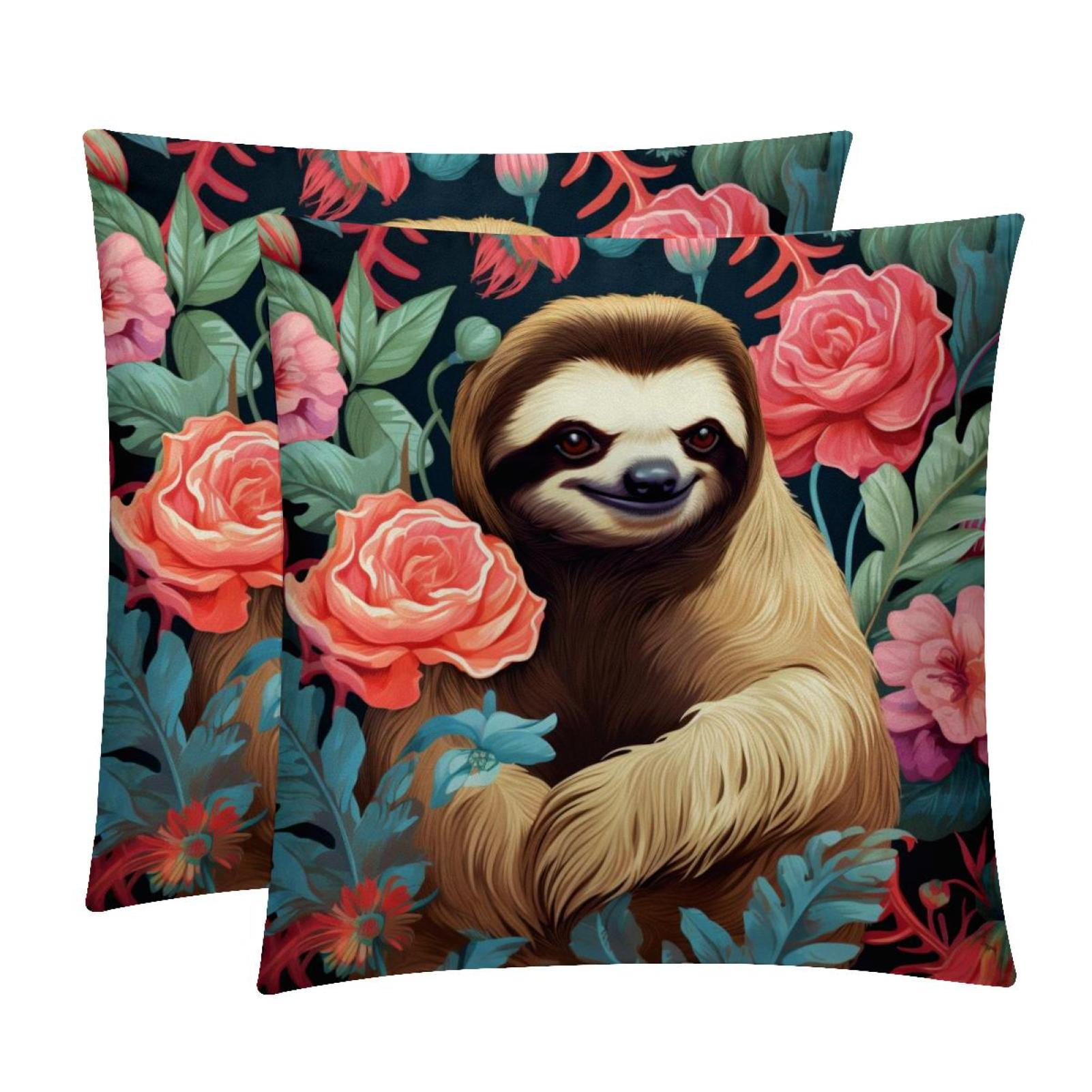 Sloth Inserts - Set of 2 Bed Pillow Inserts with Unique Patterns ...