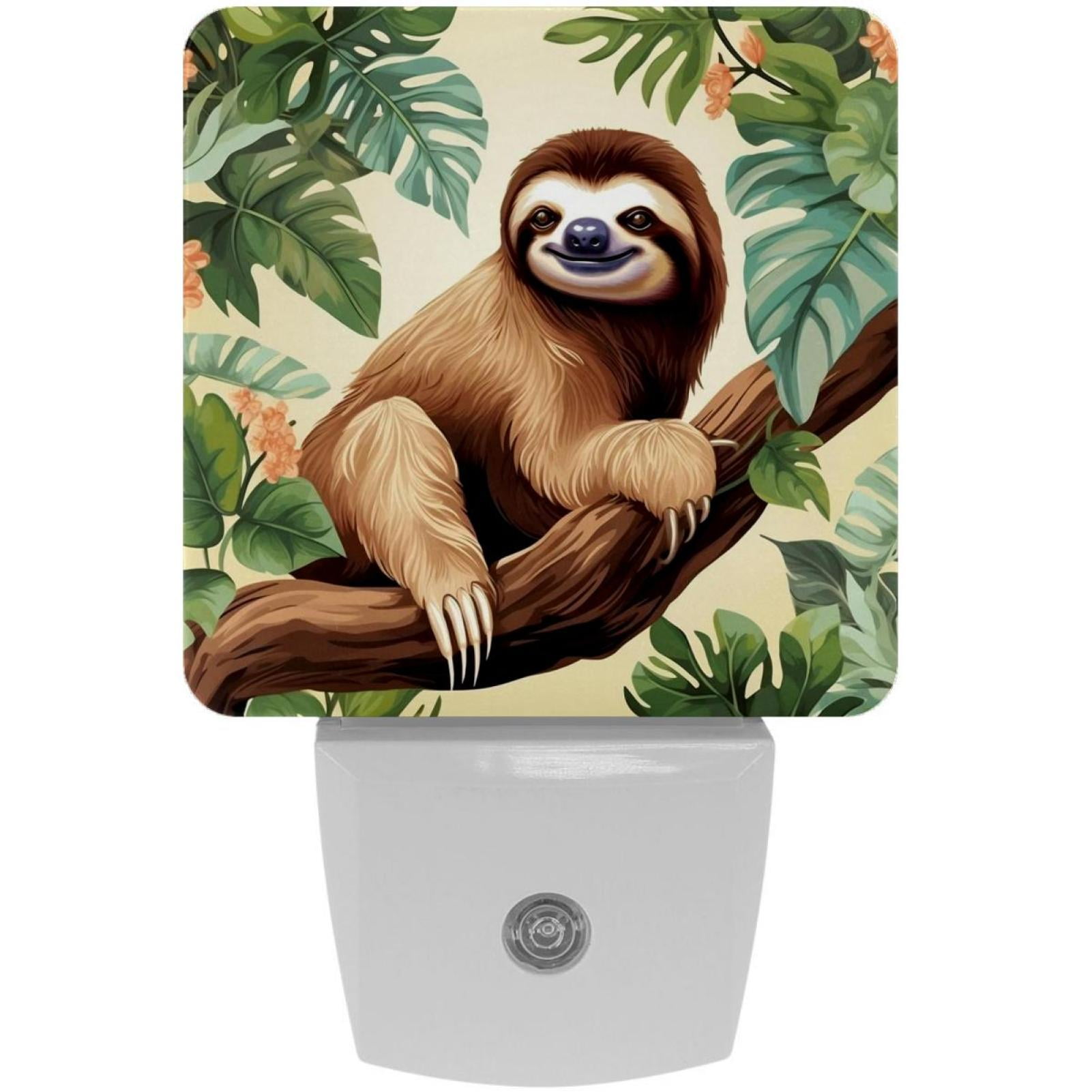 Sloth LED Square Night Lights - Energy Efficient and Stylish Bedroom ...