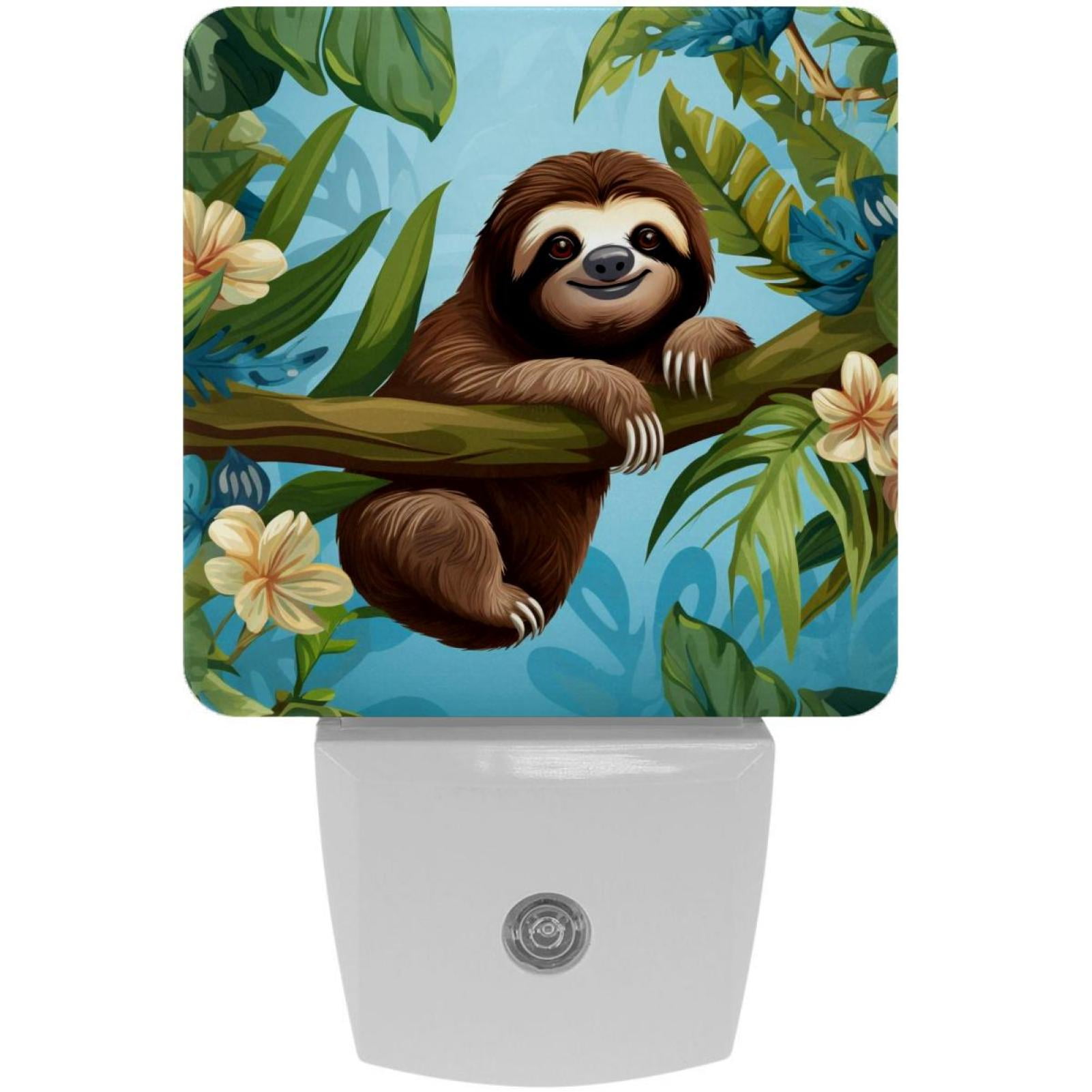Sloth LED Square Night Lights - Energy Efficient and Stylish Bedroom ...