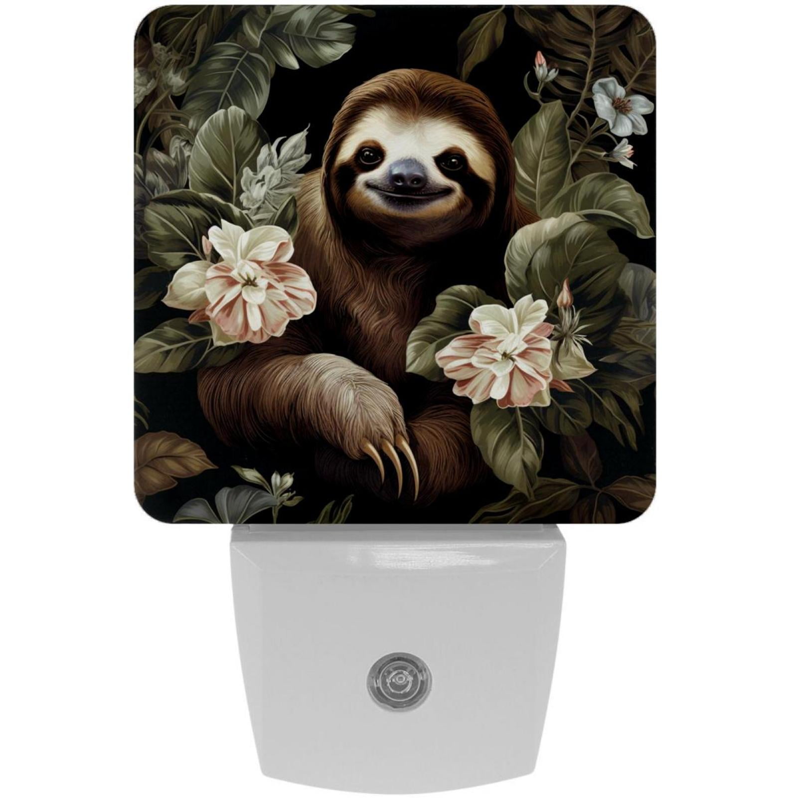 Sloth LED Square Night Lights - Modern Design, Soft Glow, Energy ...