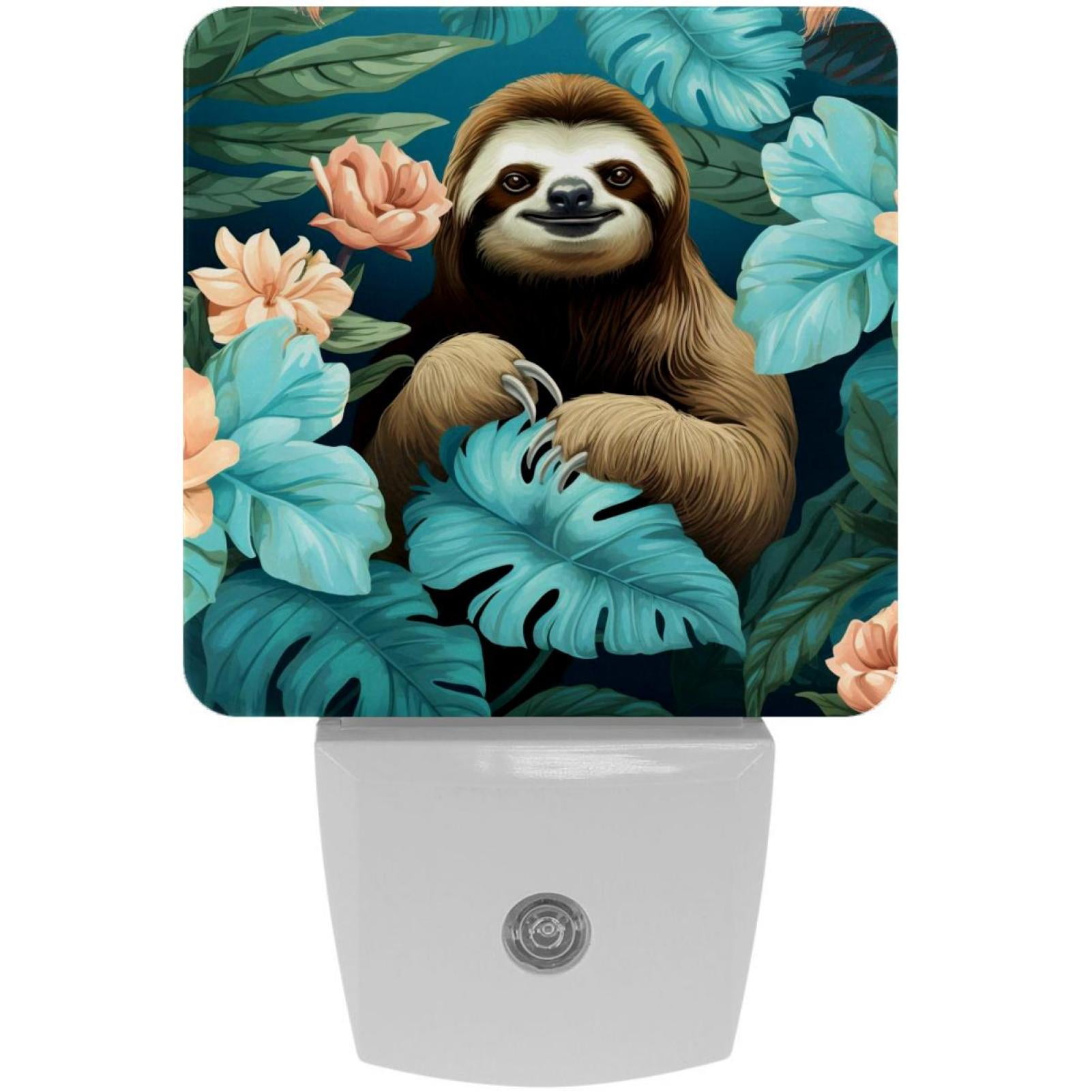 Sloth LED Square Night Lights - Modern Design, Soft Glow, Energy ...