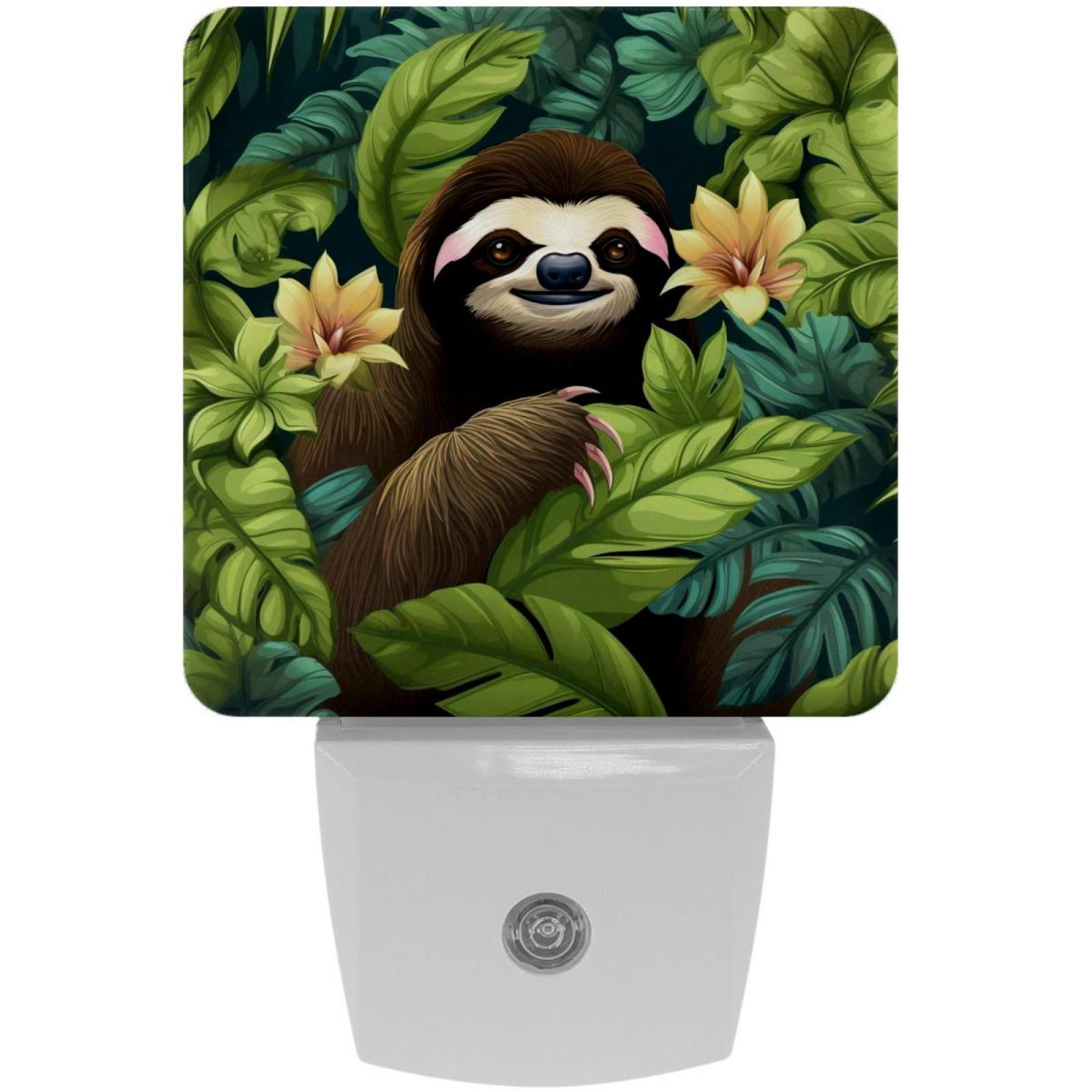 Sloth LED Square Night Lights- Modern and Energy Efficient Bedside ...