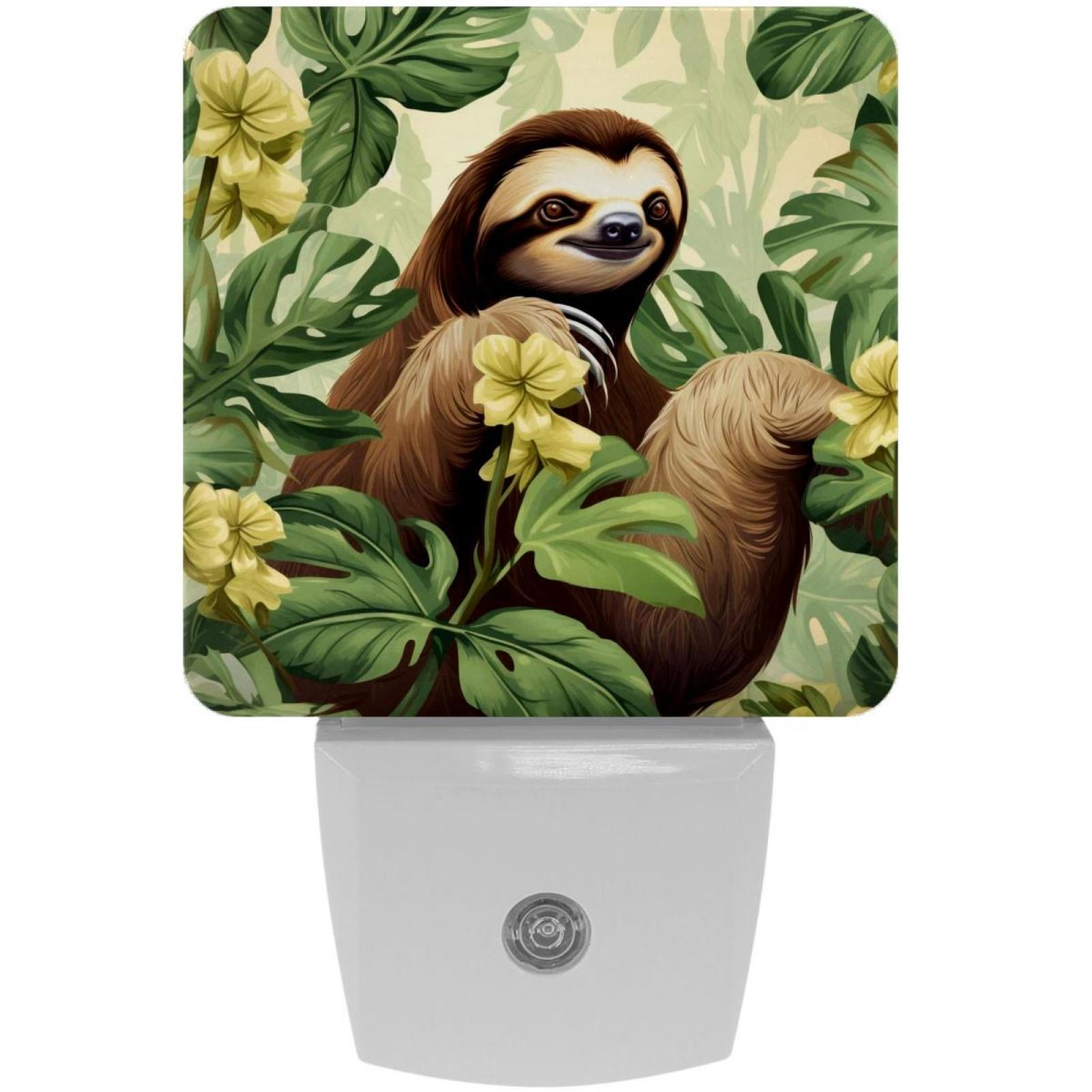 Sloth LED Square Night Lights - Portable and Stylish for Bedroom and ...
