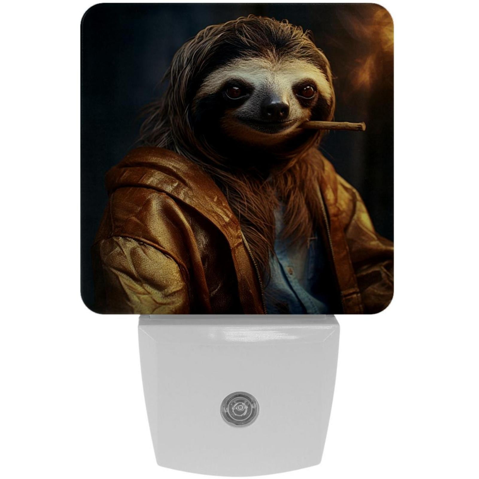 Sloth LED Square Night Lights - Portable and Stylish for Bedroom and ...