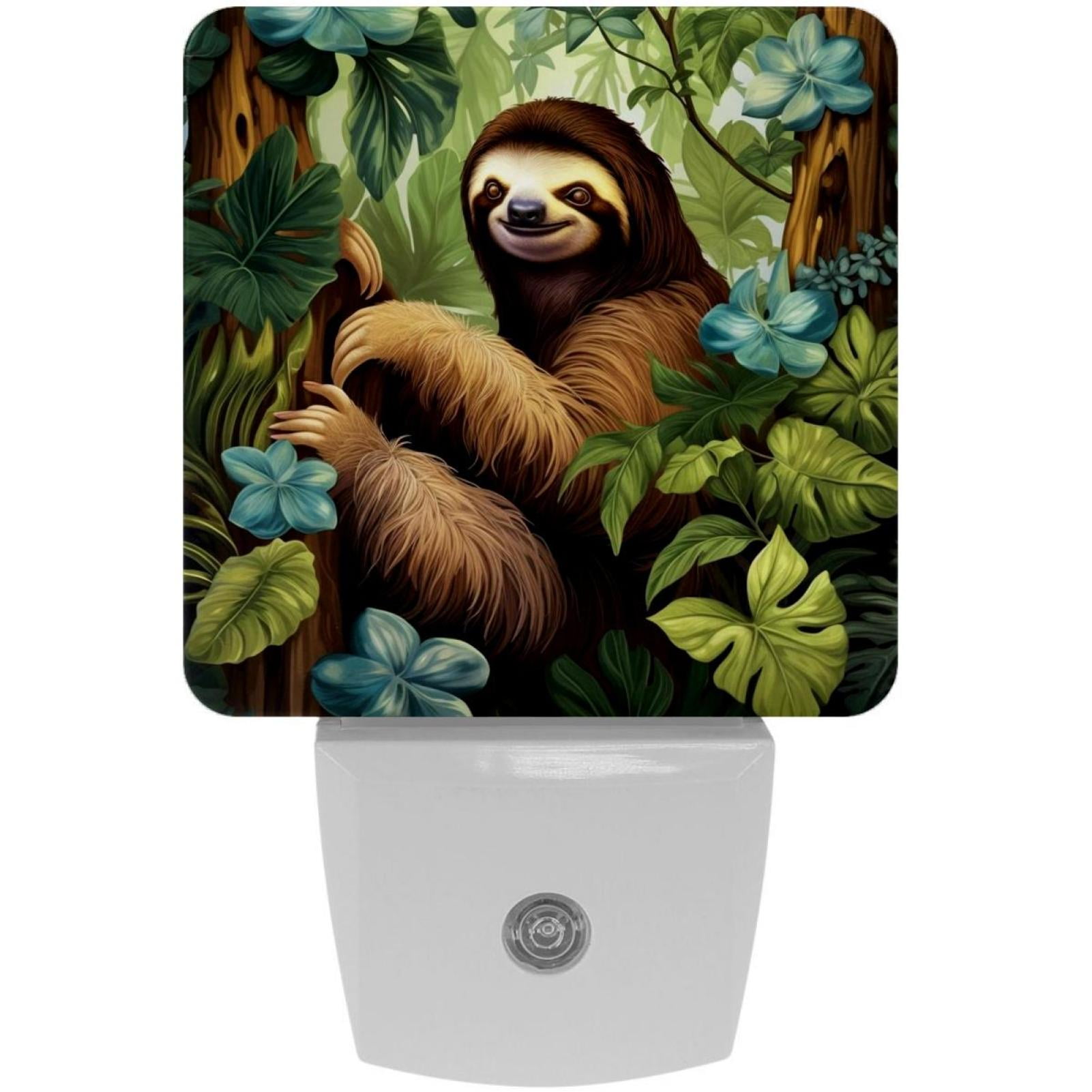 Sloth LED Square Night Lights - Small and Bright Illumination for Your ...
