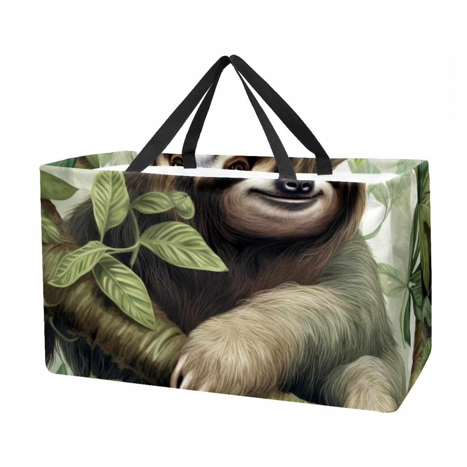 Sloth Large Oxford Cloth Laundry Organizer Cube Organizer Easter Basket ...