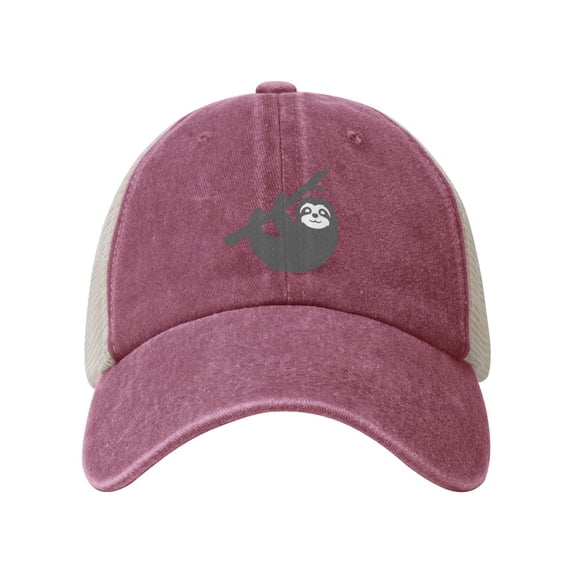 Sloth Logo3 Unisex Cowboy Mesh Baseball Cap Adjustable Vintage Trucker ...