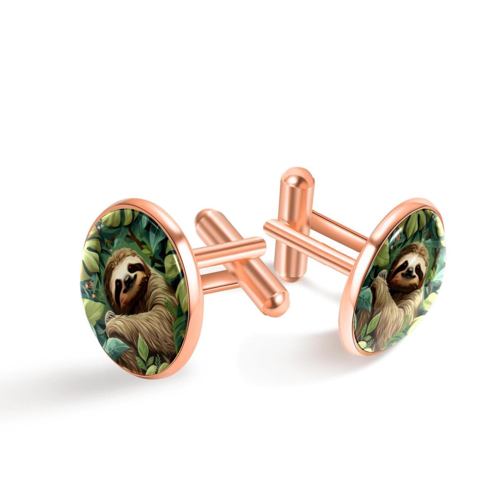 Sloth Men's Stainless Steel Cufflinks for Formal Attire, Wedding ...