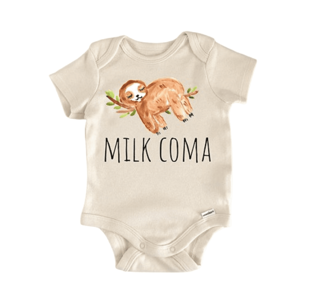 Sloth Milk Breastfed - Baby Boy Girl Clothes Infant Bodysuit Funny Cute ...