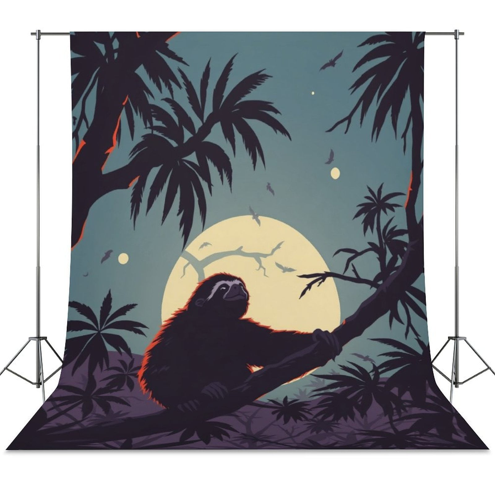 Sloth Moon Jungle Decorations BackdropPortrait Photography Background ...