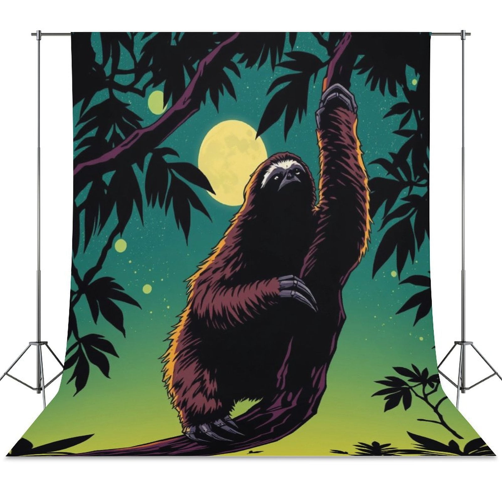 Sloth Moon Tree Decorations BackdropPortrait Photography Background ...