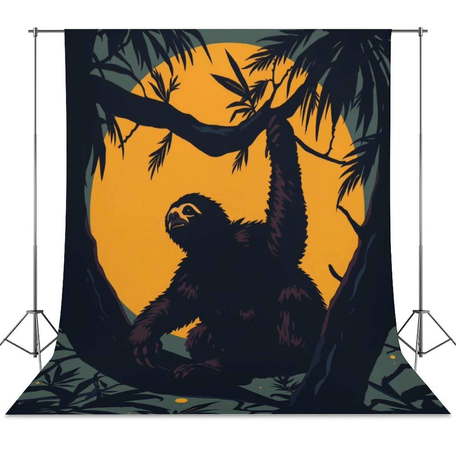 Sloth Moon Tree Party Backdrop Birthday Decoration Backgrounds for ...
