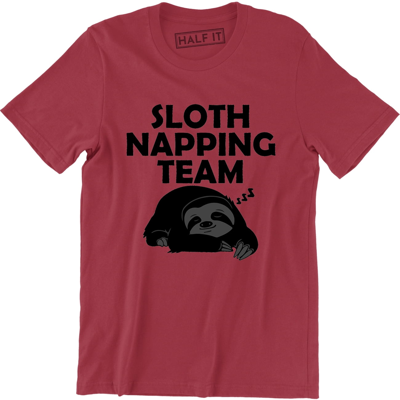 Sloth Napping Team Let's Nap Instead Funny Men's T-Shirt - Walmart.com