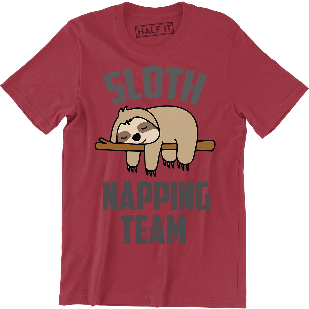 Sloth Napping Team Let's Nap Instead Funny Men's Tee Shirt - Walmart.com