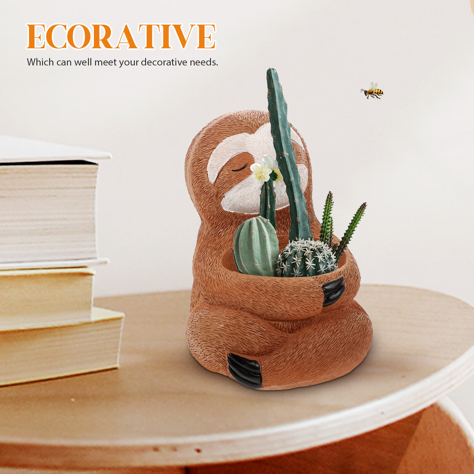 Sloth Planter Desktop Decorative Sloth Shaped Planter Flower Pot ...