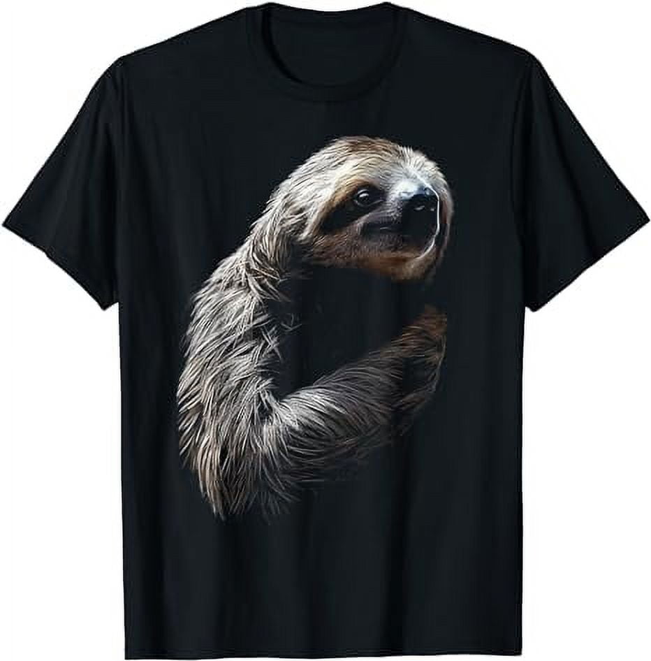 Sloth Portrait Artwork | Animal Motif Sloth T-Shirt - Walmart.com