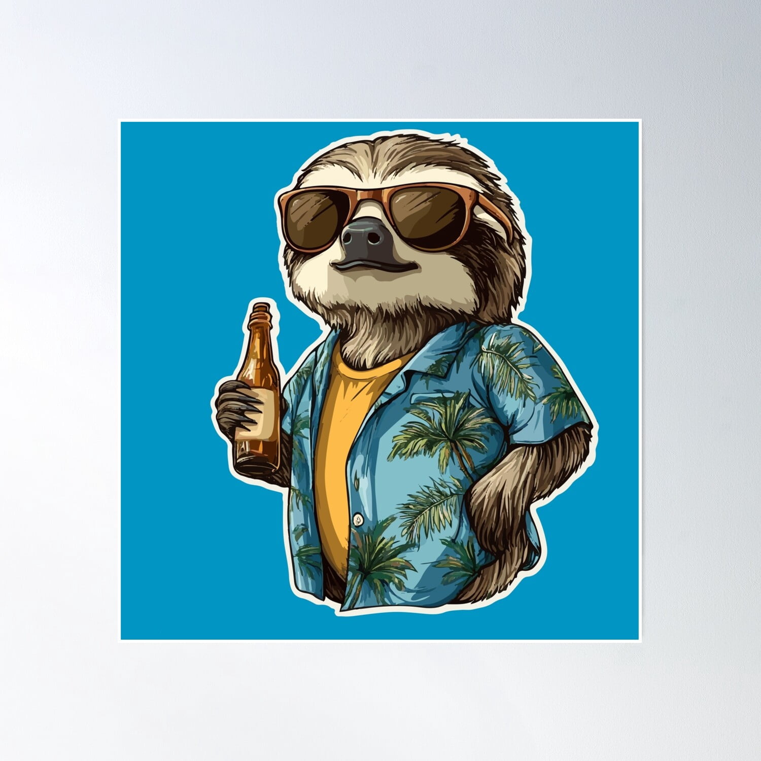 Sloth Poster Wall Art, Modern Wall Decor, 24x24 UNFRAMED - Walmart.com