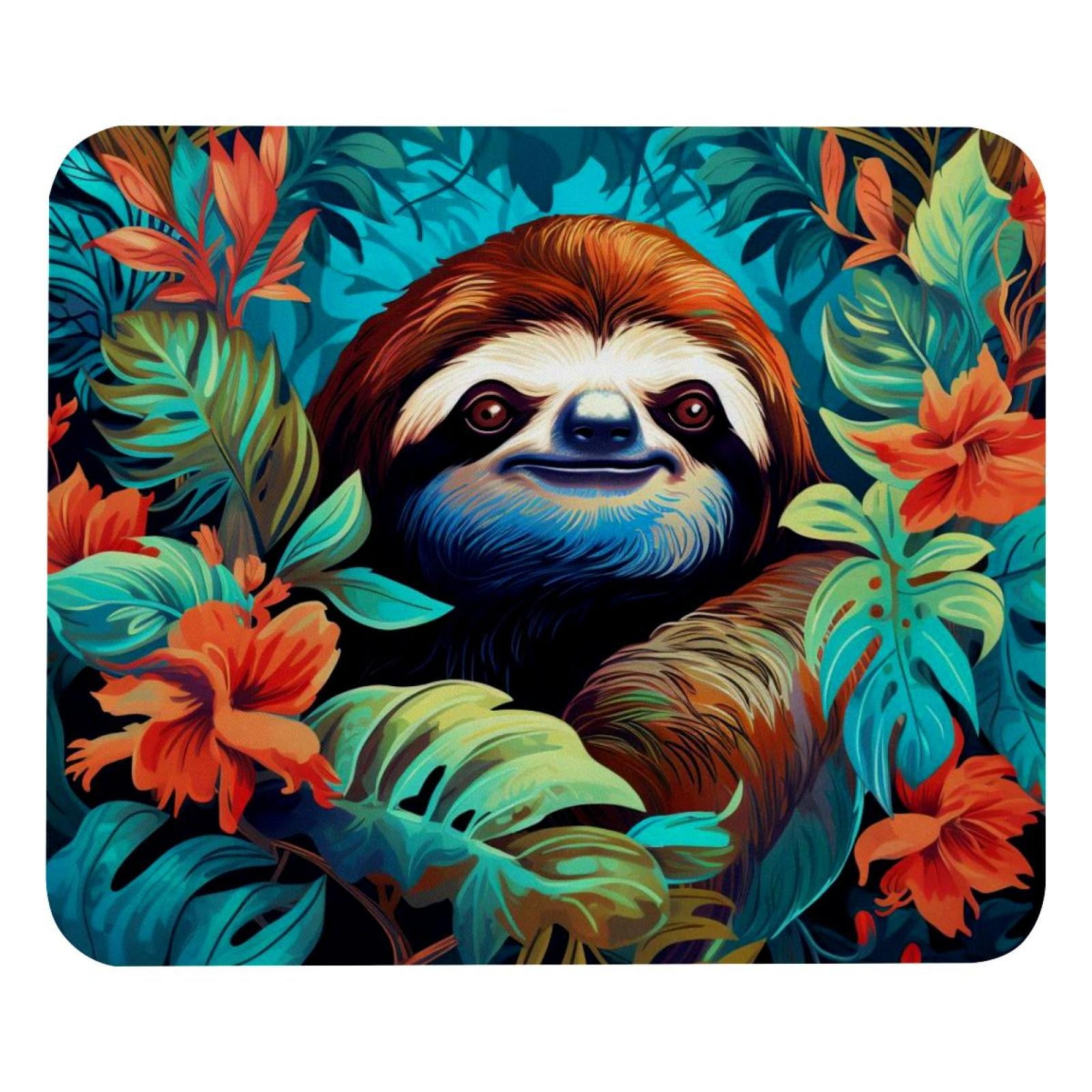 Sloth Printed Non-Slip Rubber Bottom Gaming Mouse Pad 8.3x9.8 Inch ...