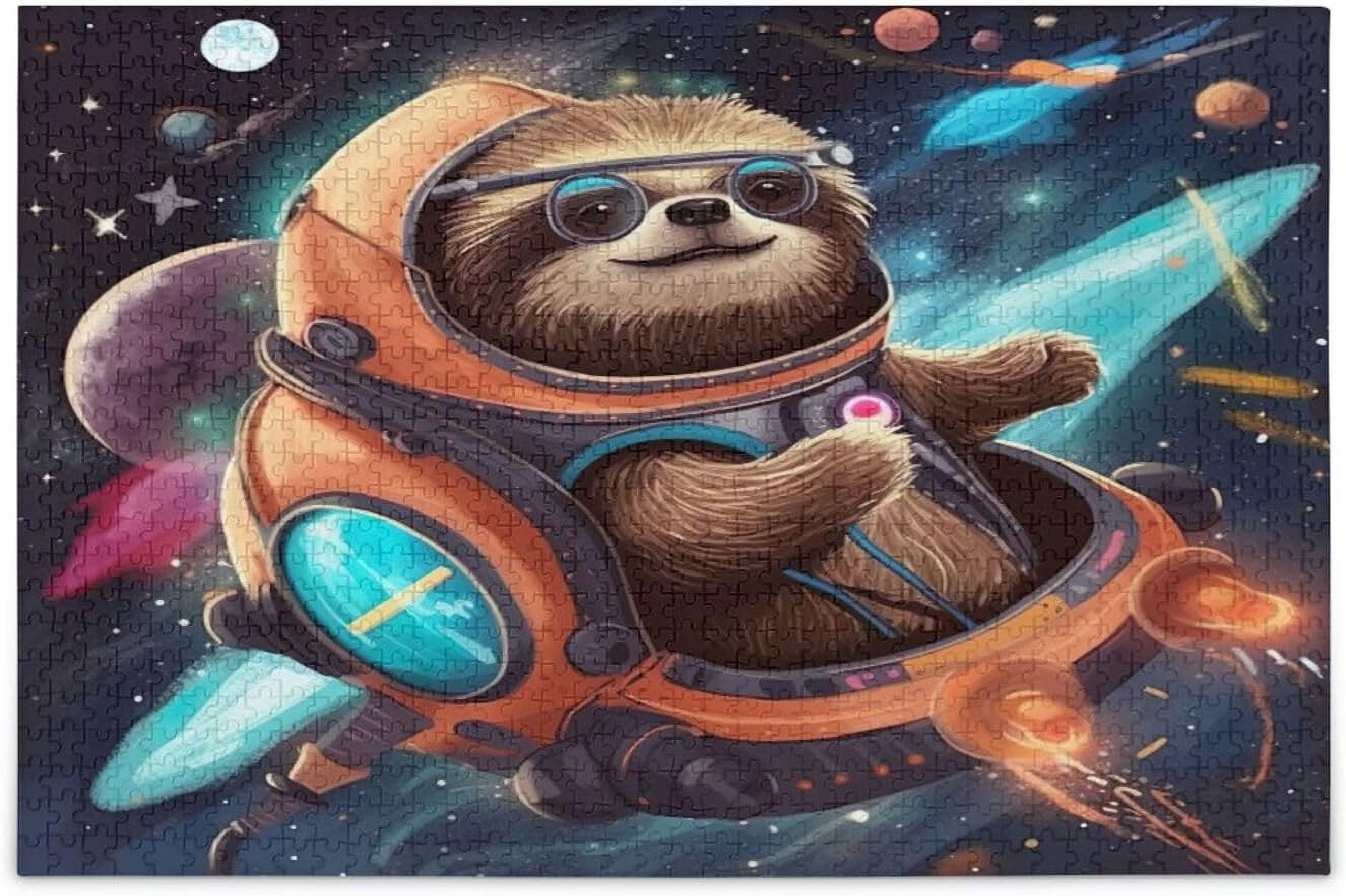 Sloth Puzzles for Adults 1000 Pieces, Die-Cut Puzzle Pieces Are Easy To ...