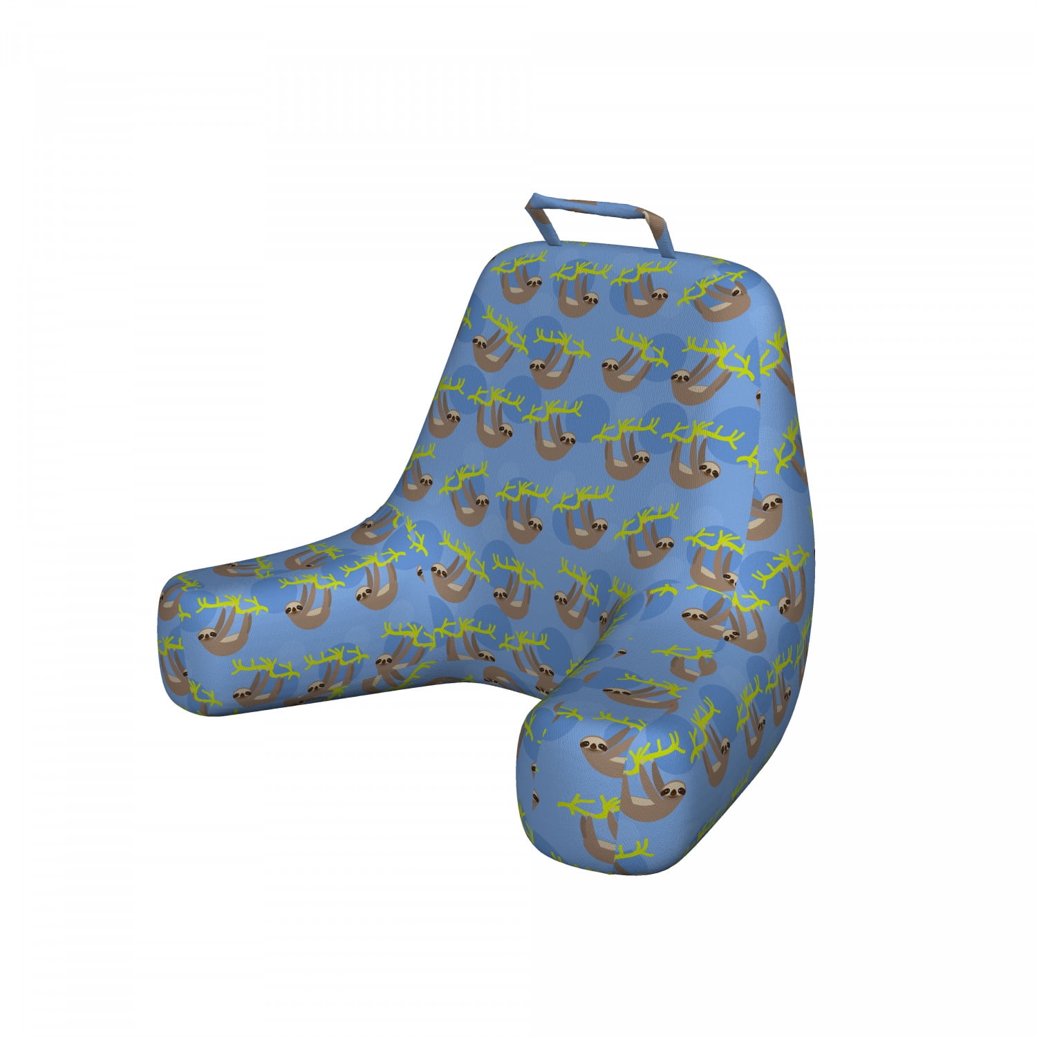 Sloth Reading Pillow Cover, Rhythmic Amazon Forest Tree Toed Lazy ...