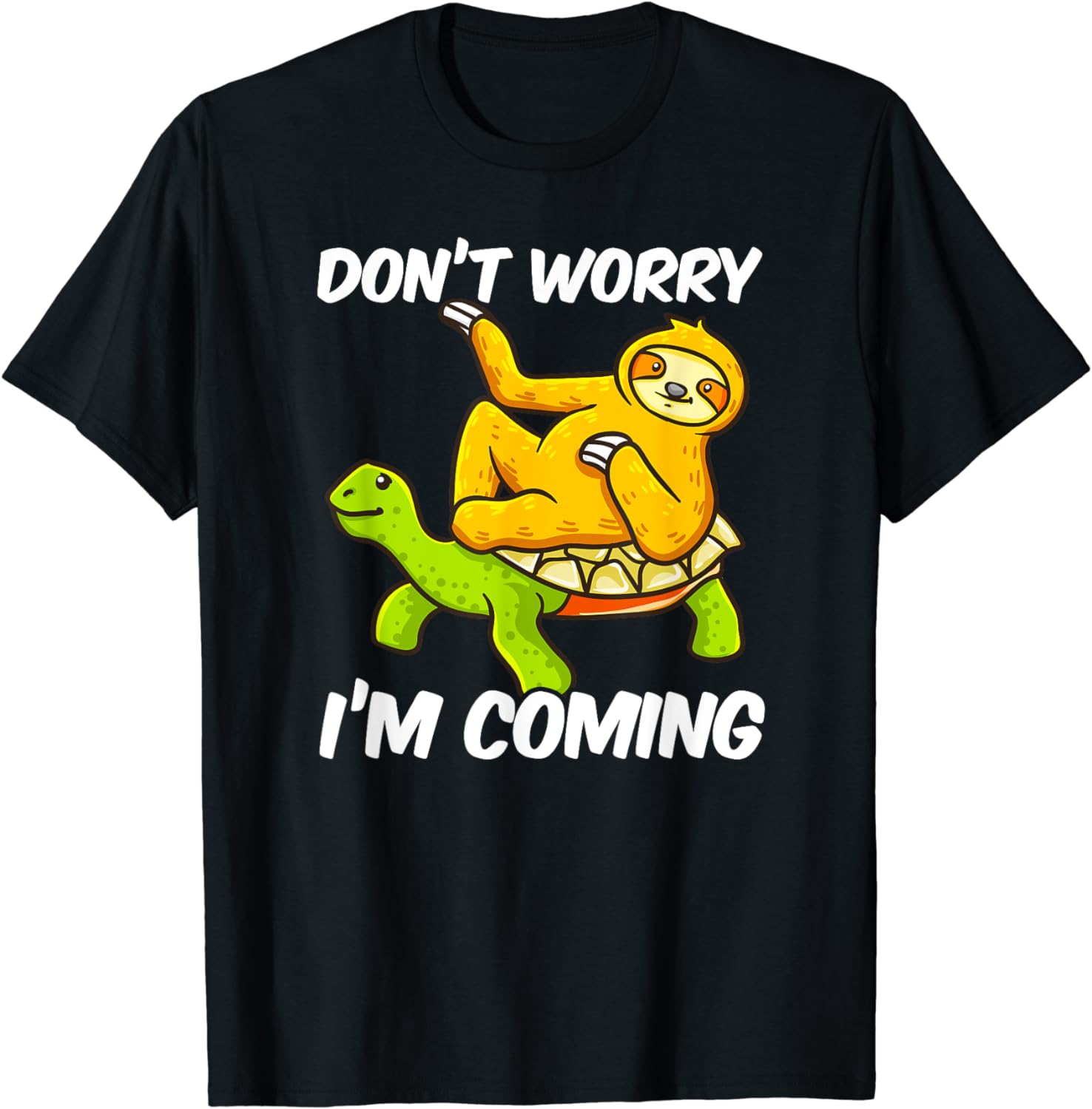 Sloth Riding Turtle Tortoise For Women Men Sloth Lovers T-Shirt ...