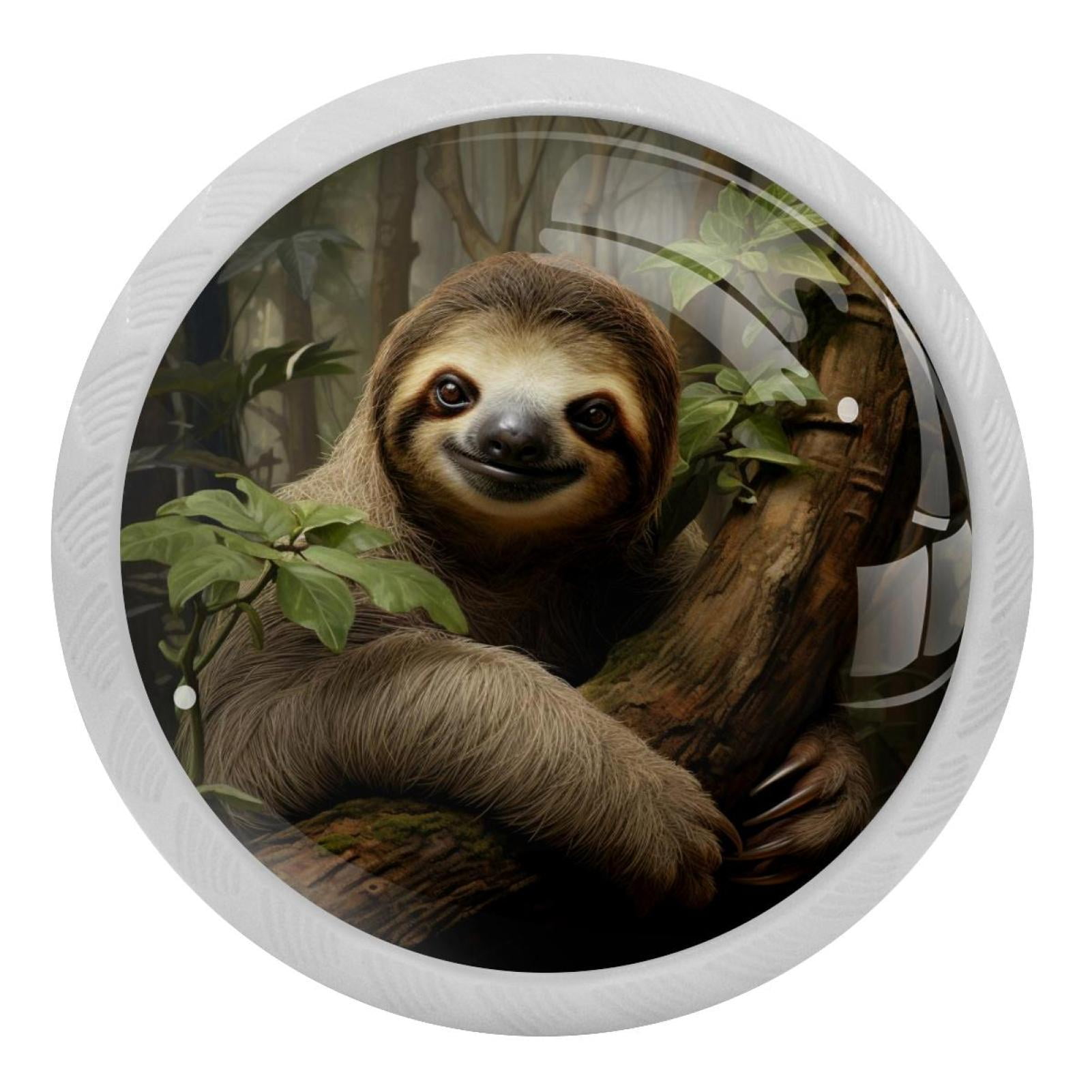 Sloth Round Glow-in-the-Dark Dresser Hardware Pack: Fluorescent Drawer ...