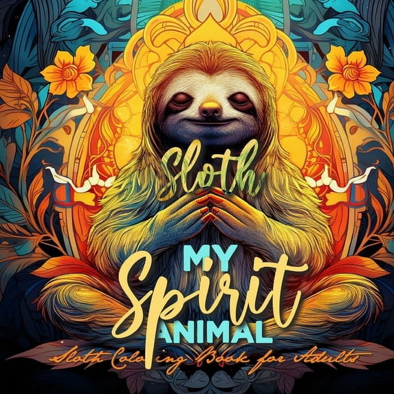 Sloth my Spirit Animals Sloth Coloring Book for Adults: funny Sloth ...