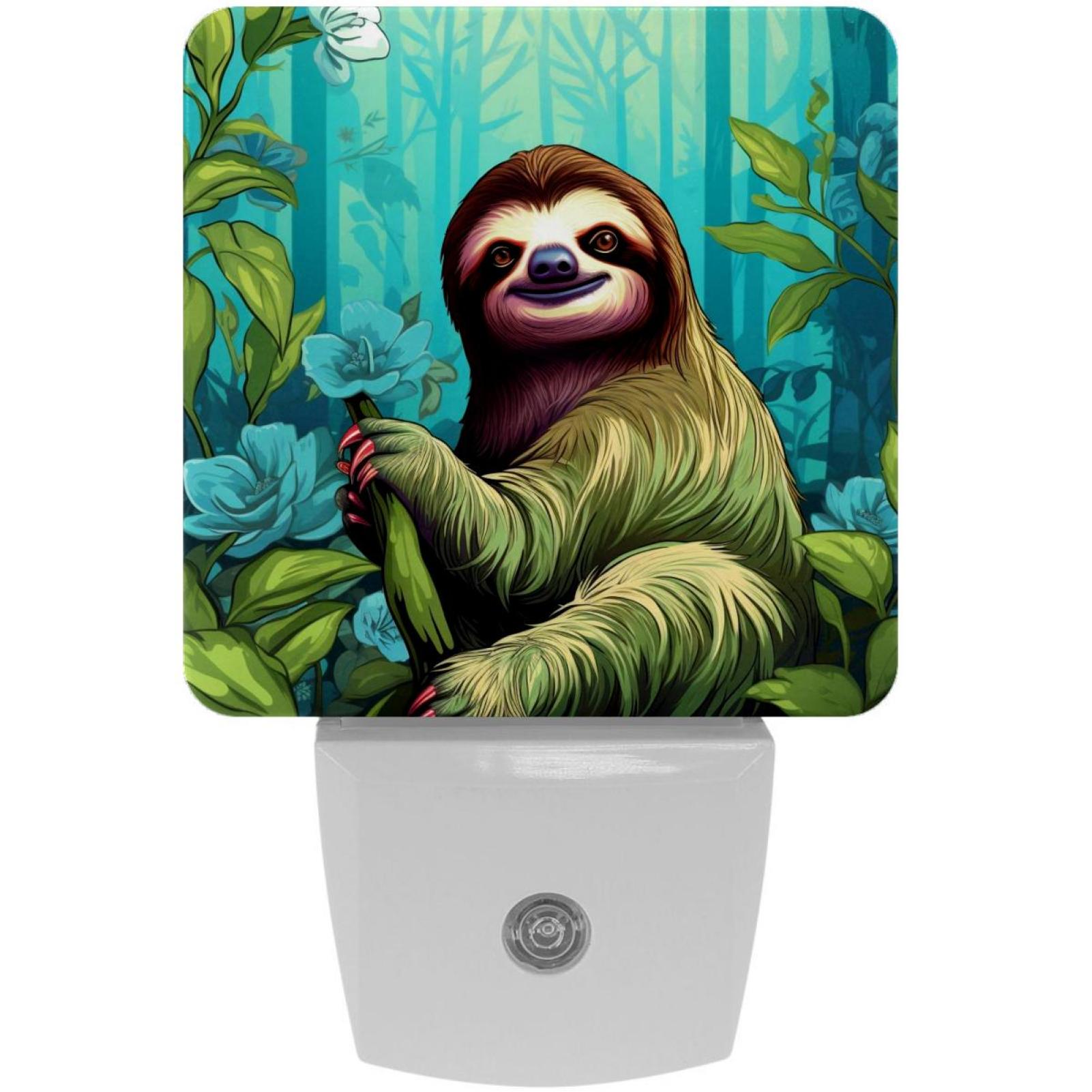 Sloth Square LED Night Lights - Small, Portable, and Energy-Efficient ...