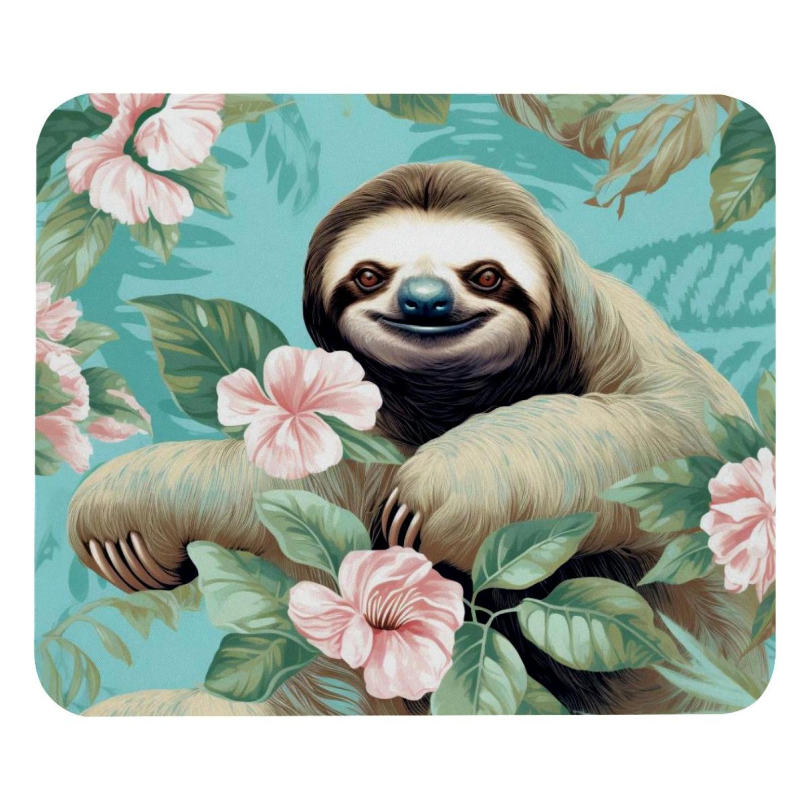 Sloth Square Printed Desk Mat Gaming Mouse Pad Non-Slip Rubber Bottom 8 ...