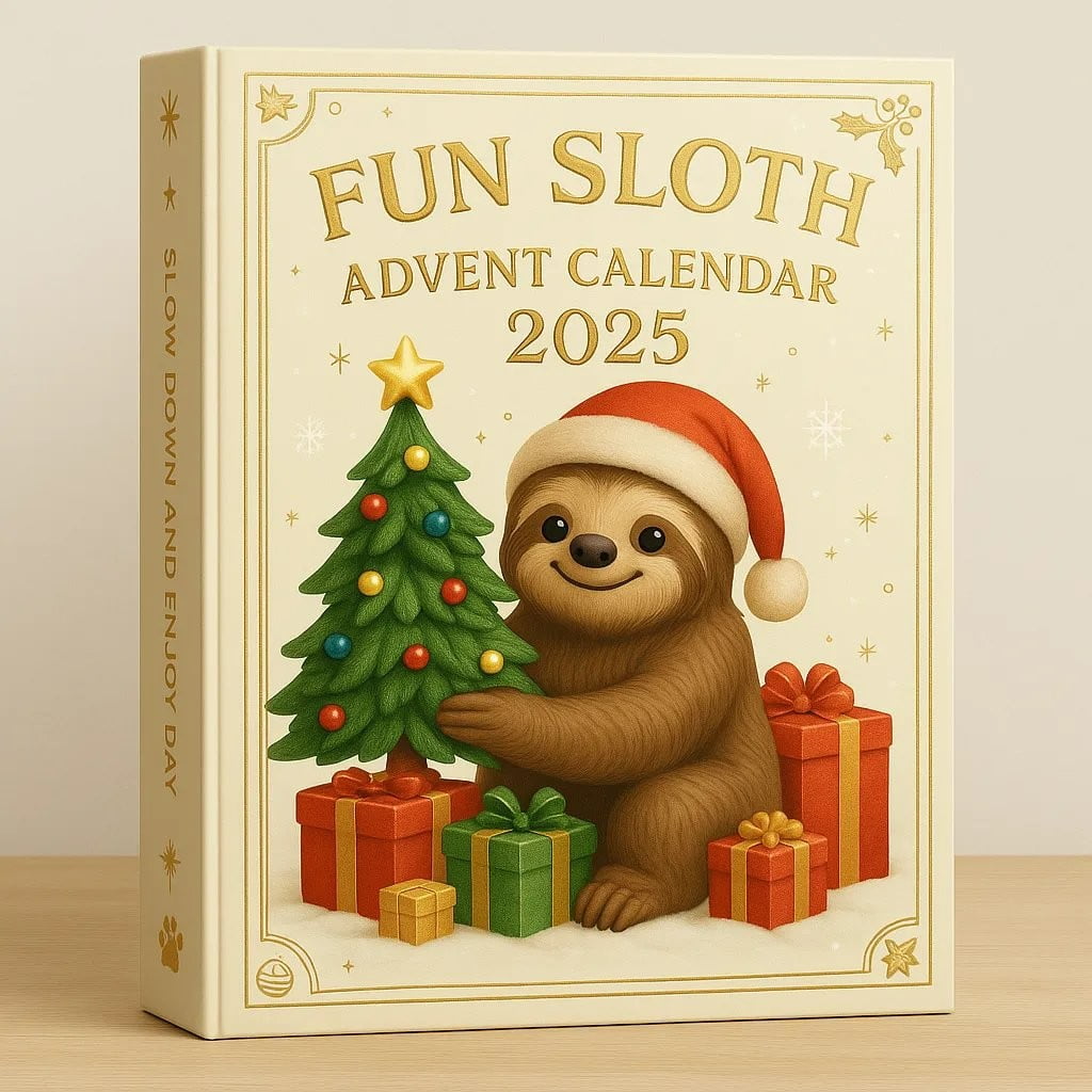 Sloth Themed Advent Calendar For Christmas Countdown 2025 Holiday ...