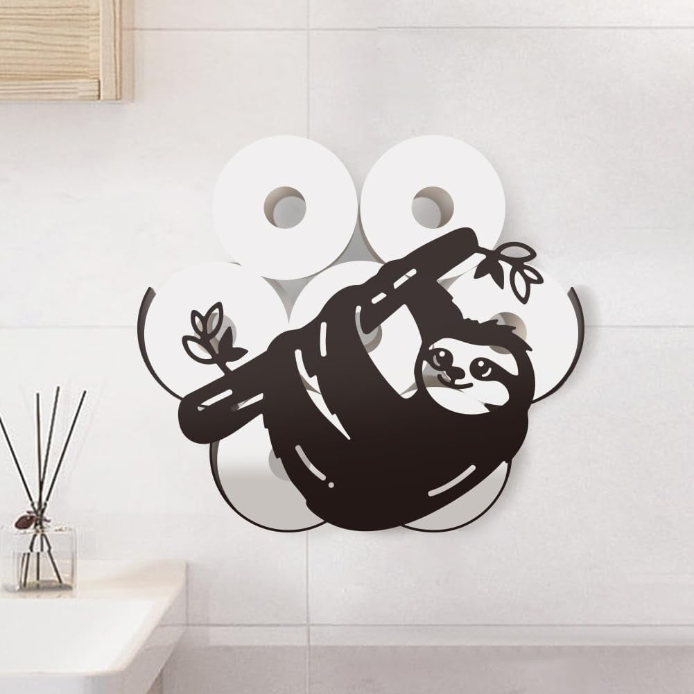 Sloth Toilet Paper Holder Metal Sloth Animal Wall Mounted Toilet Paper ...