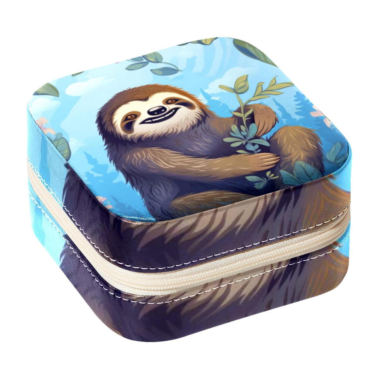 Sloth Travel Portable Jewelry Stand and Organizer Box - Square Storage ...