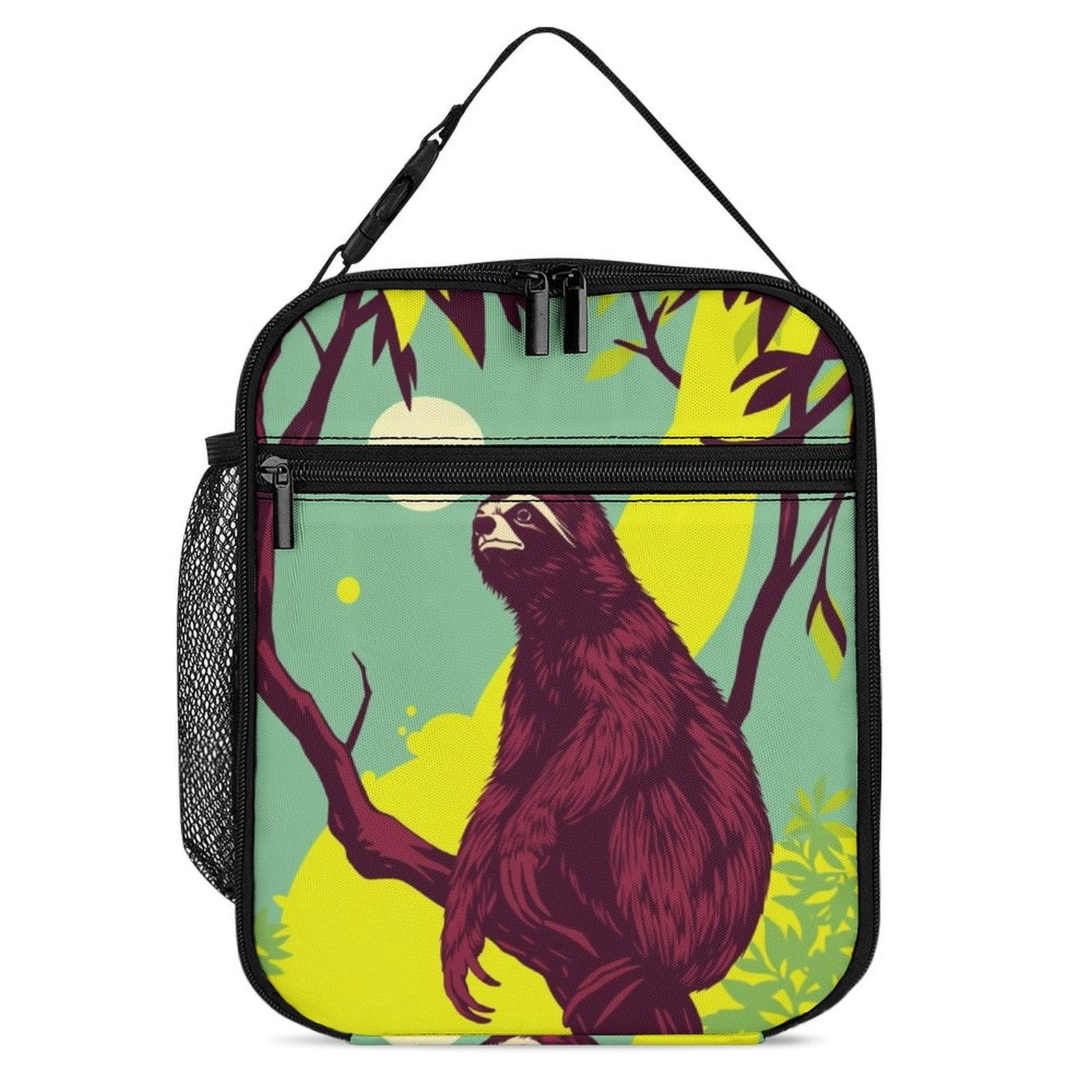 Sloth Tree Moon Lunch Box Food Bag for Work Office Outdoor Picnic Meal ...