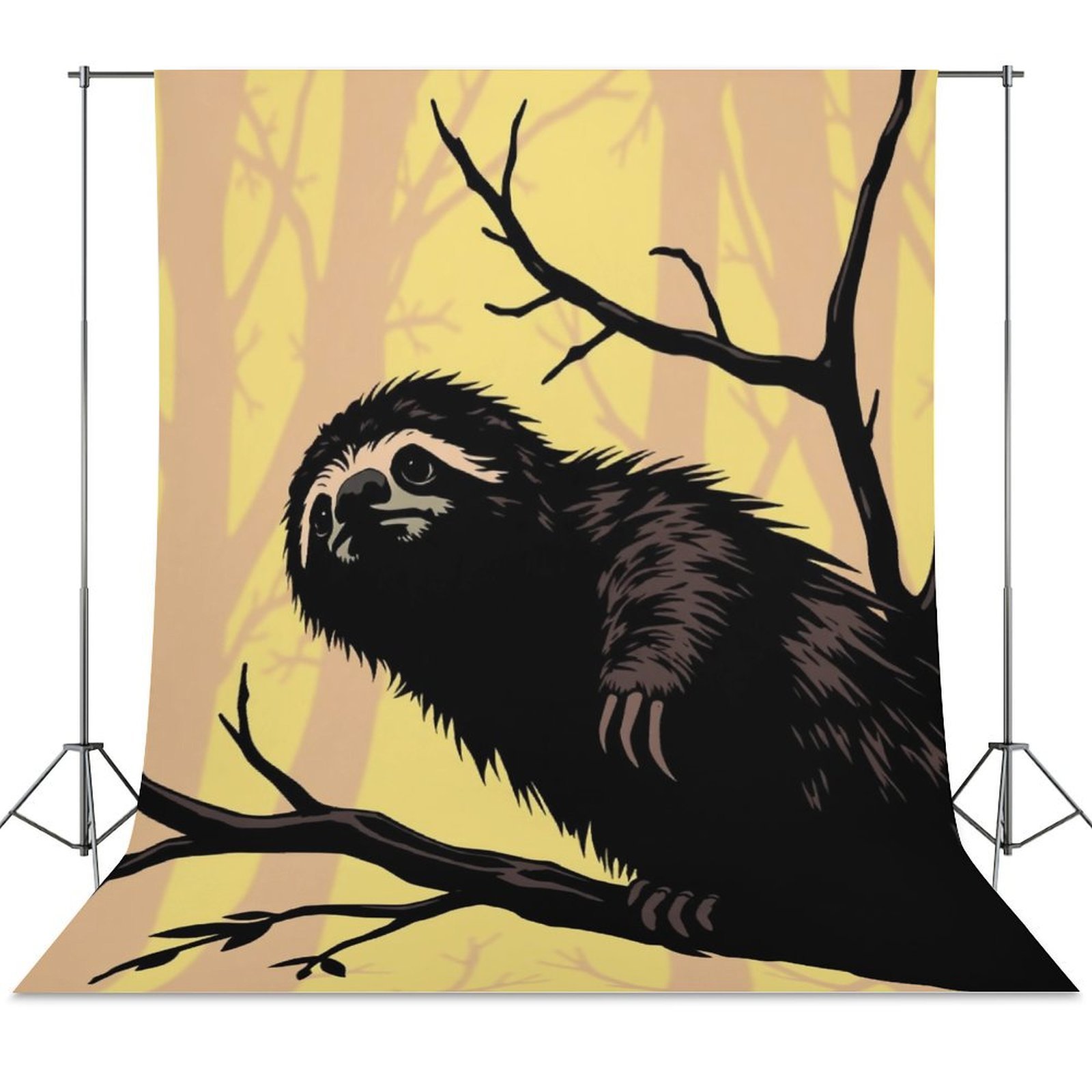 Sloth Tree Silhouette Photography Backdrops Adult Photostudio Props ...