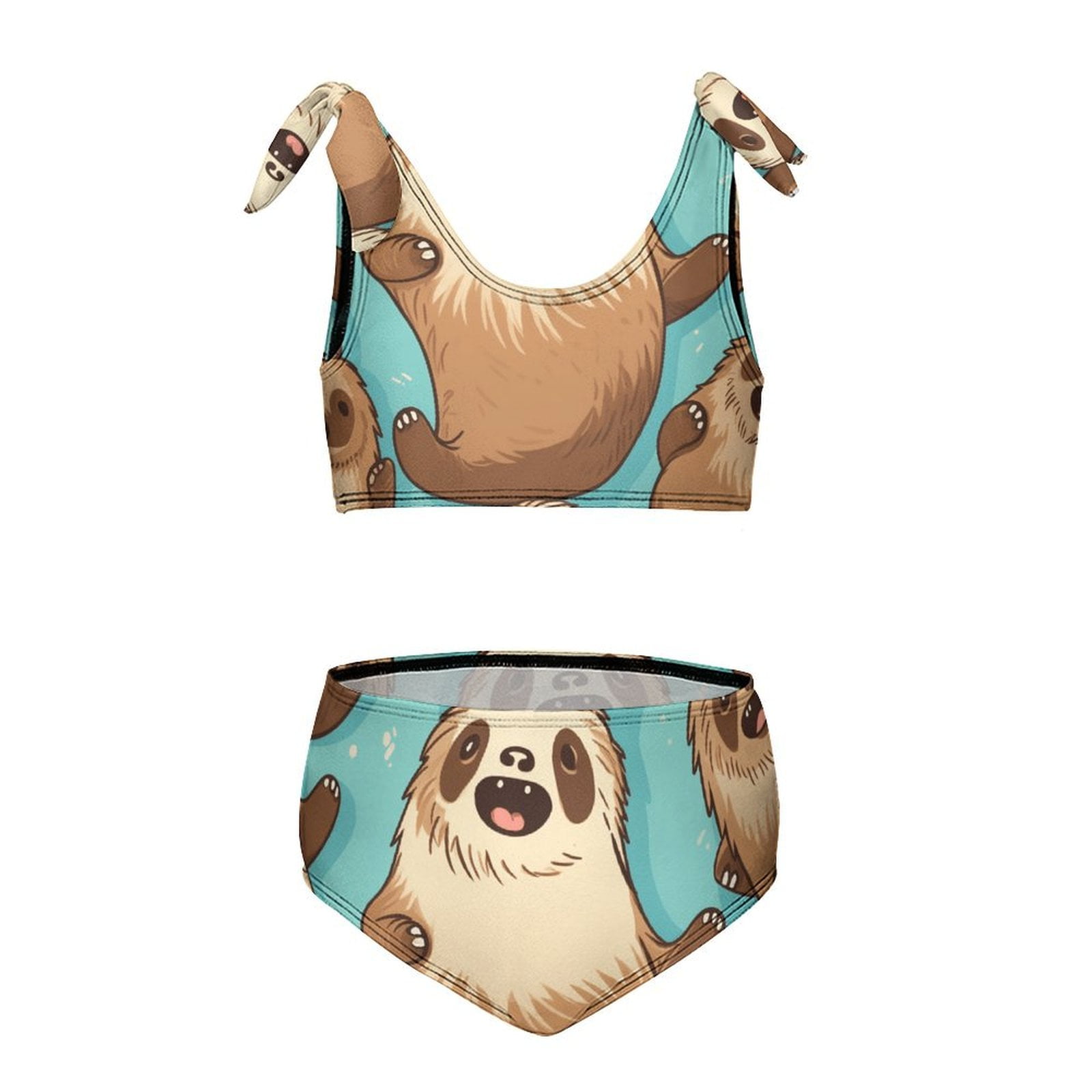 Sloth Two Piece Swimsuit Set, Bikini Swimsuit Suitable for Little Girls ...