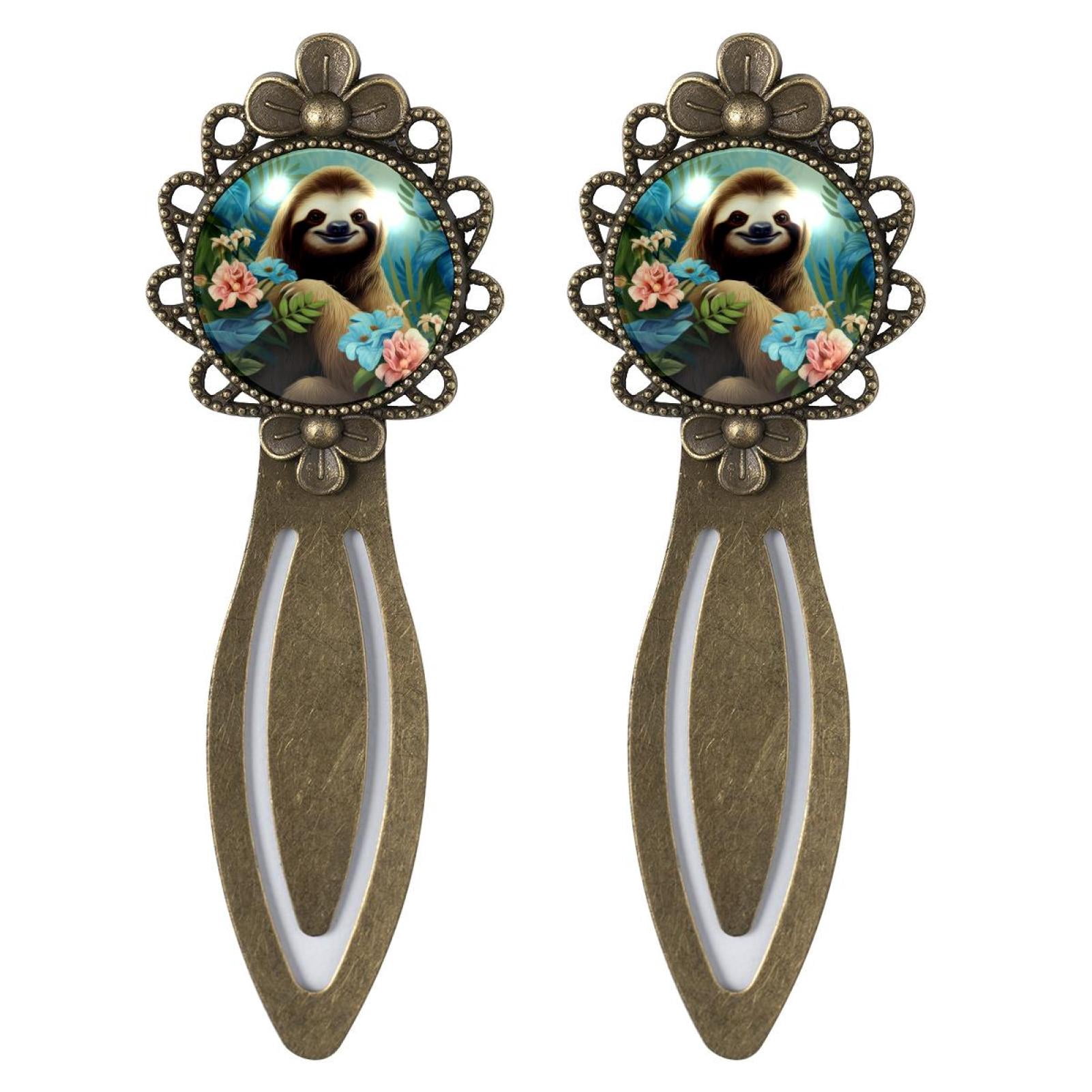 Sloth Vintage Copper-Colored Lace Bookmarks Set of 2 - Stainless Steel ...