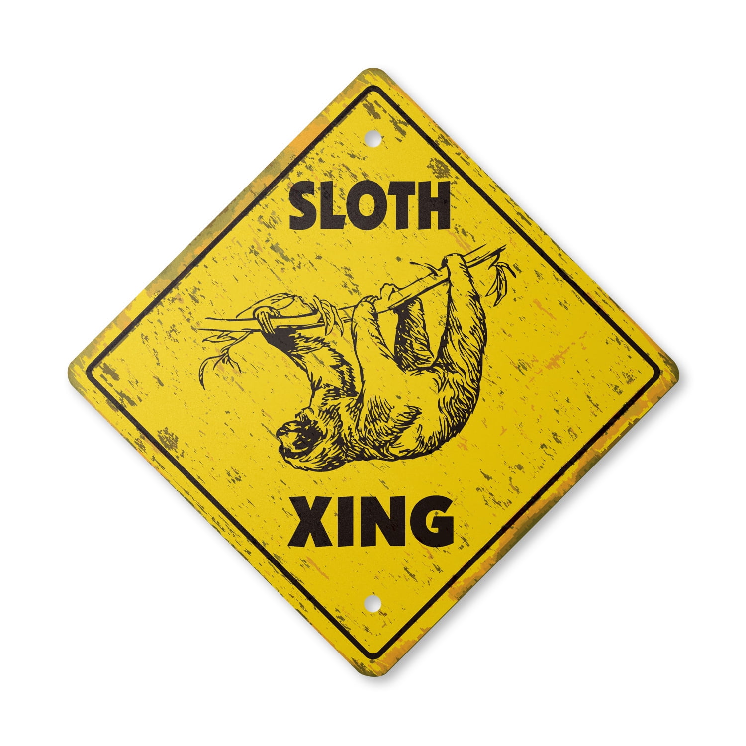 Sloth Vintage Crossing Sign Zone Xing | Indoor/Outdoor Plastic | 20 ...