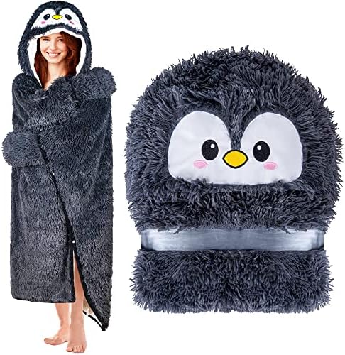 Sloth Wearable Hooded Blanket for Adults - Fluffy Super Soft Shaggy ...