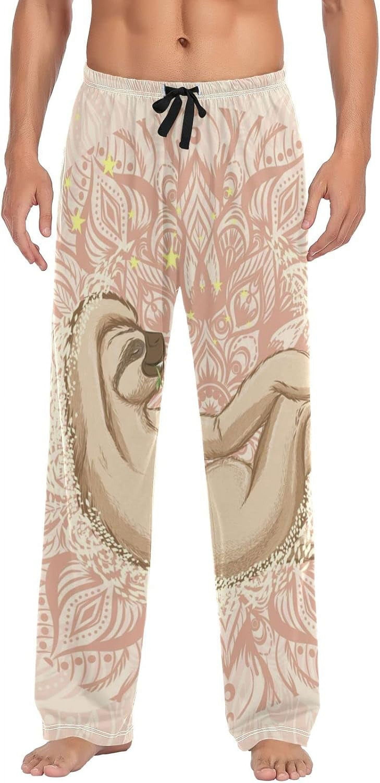 Sloth With Mandala Mens Pajama Pants Sleepwear Lounge Men's Pajama ...