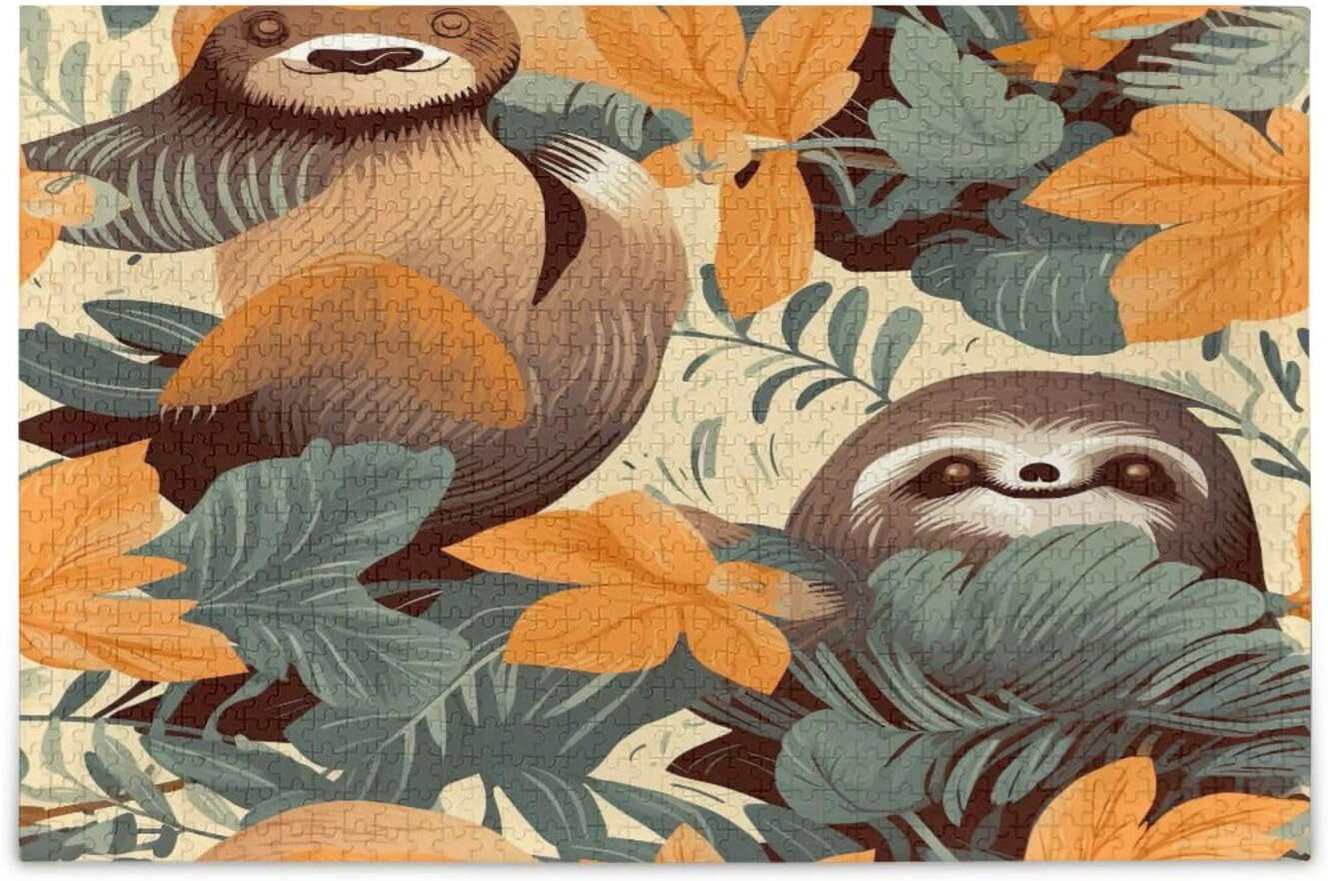 Sloth Wooden Jigsaw Puzzles, Intellectual Entertainment Educational ...