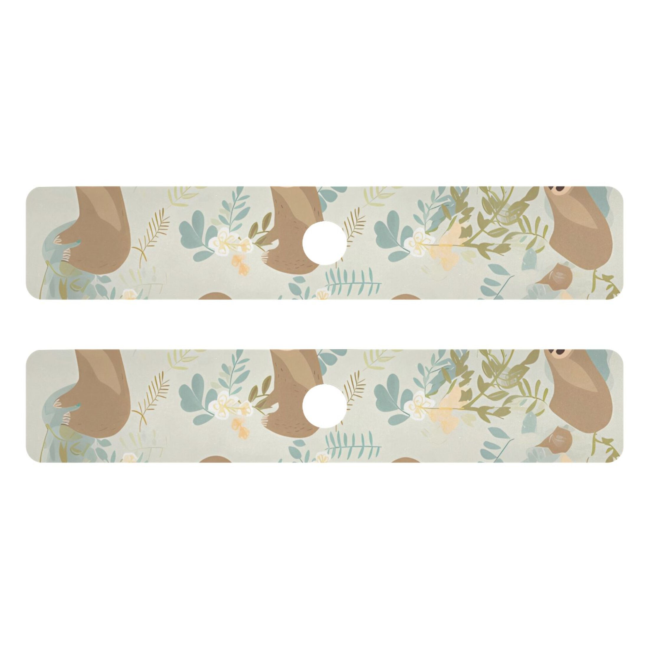 Sloth and Leaves 2 Pack Sink Splash Guard Faucet Drying Mat Absorbent ...